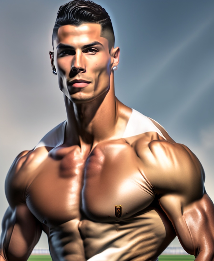 Lexica - In the photograph, Cristiano Ronaldo, commonly known as CR7 ...