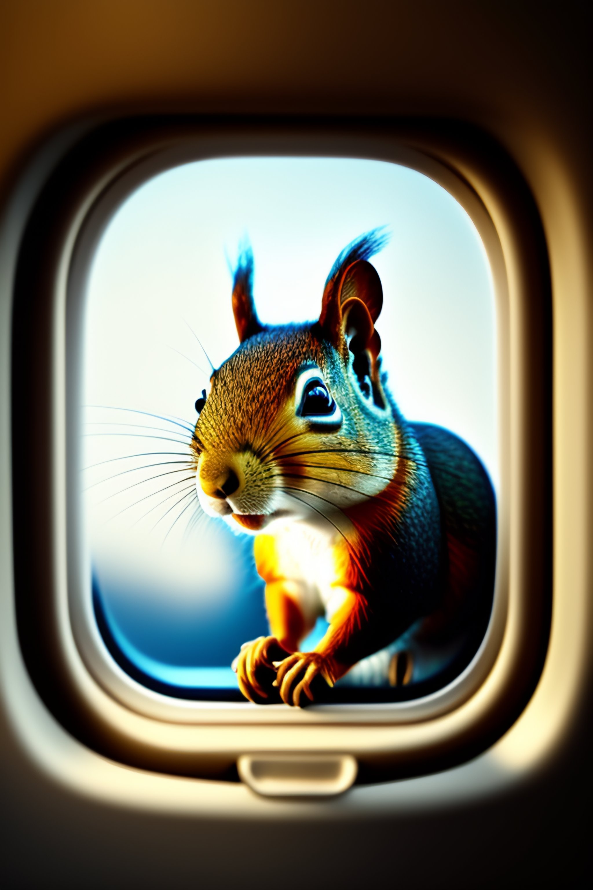 Lexica - Squirrel on plane