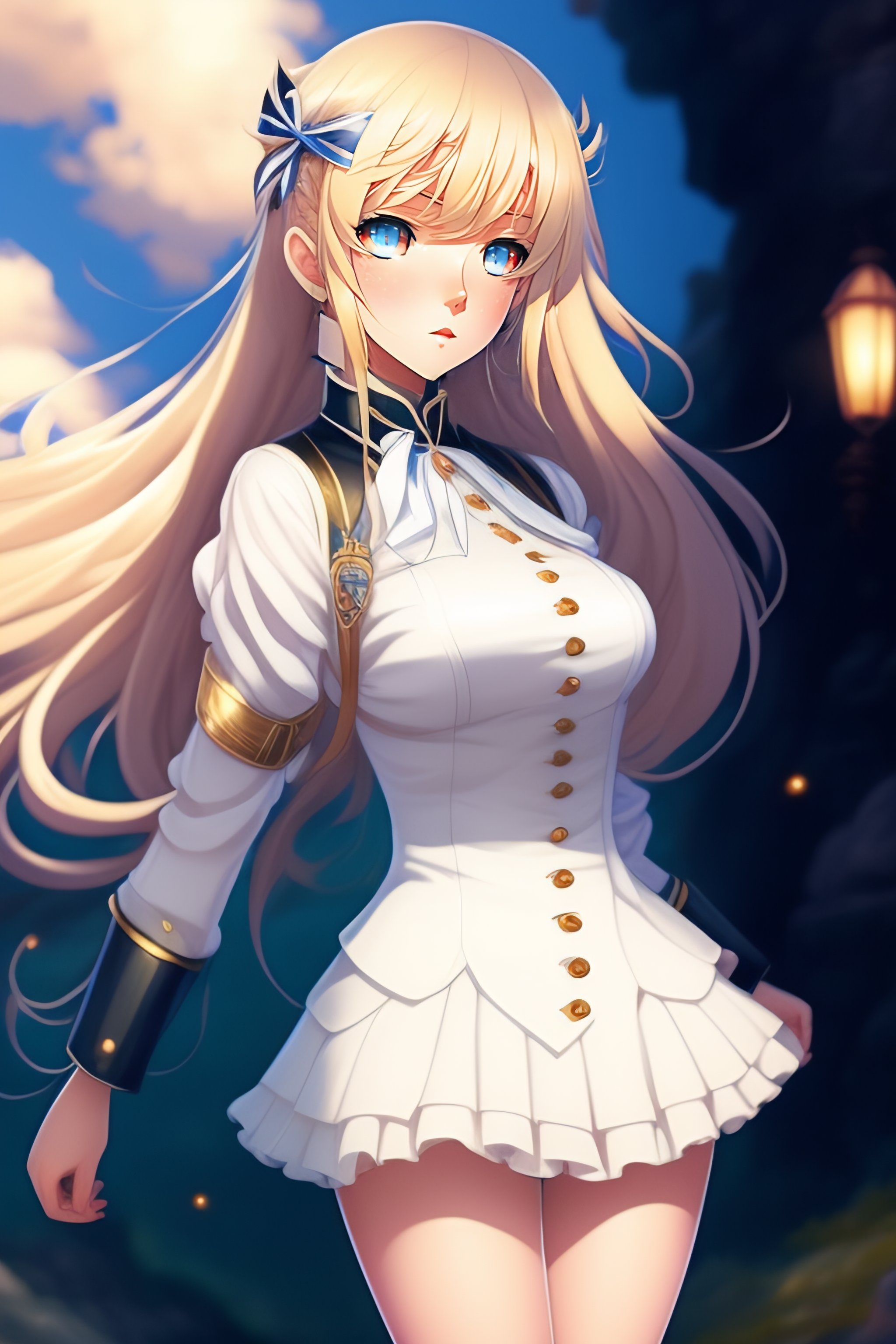 Lexica - FGO anime girl Blond, long hair, blue eyes and a pretty smile ...
