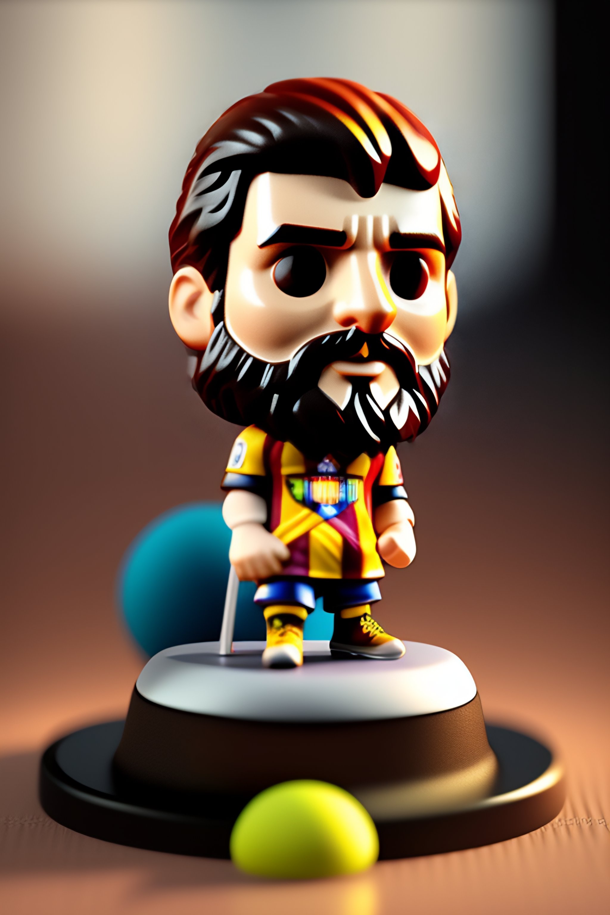 Lexica - Leo Messi wizard rock singing microphone funko realistic 3d ...