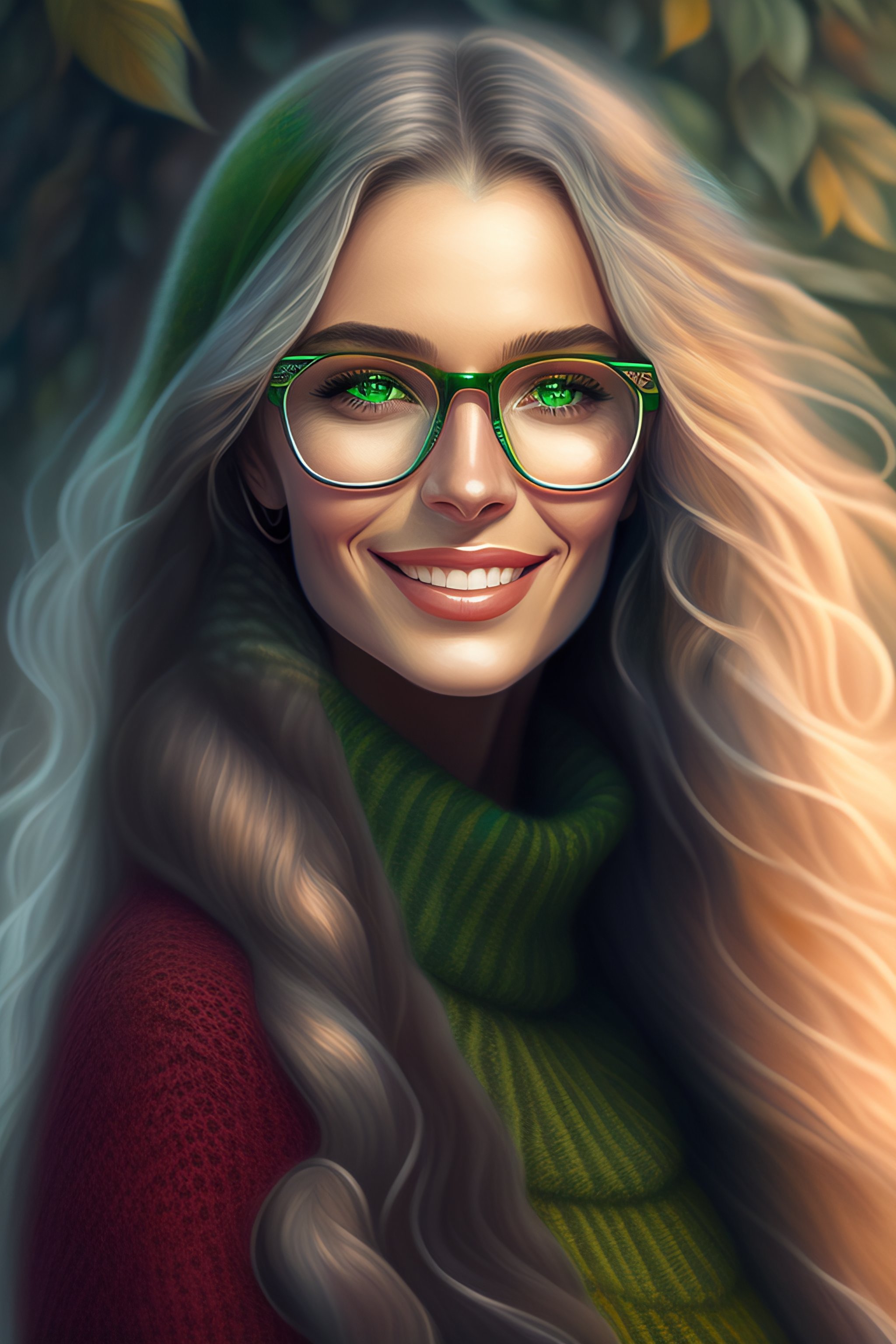 Lexica A Highly Detailed Illustration Of Beautiful Long Silver Haired