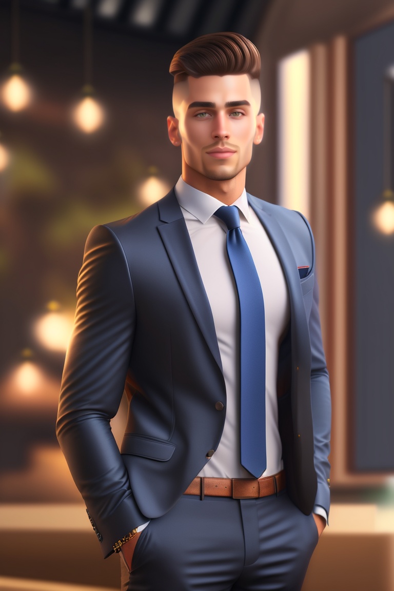 Lexica - Handsome young entrepreneur 2C ultrarealist 8k UHD, straight ...