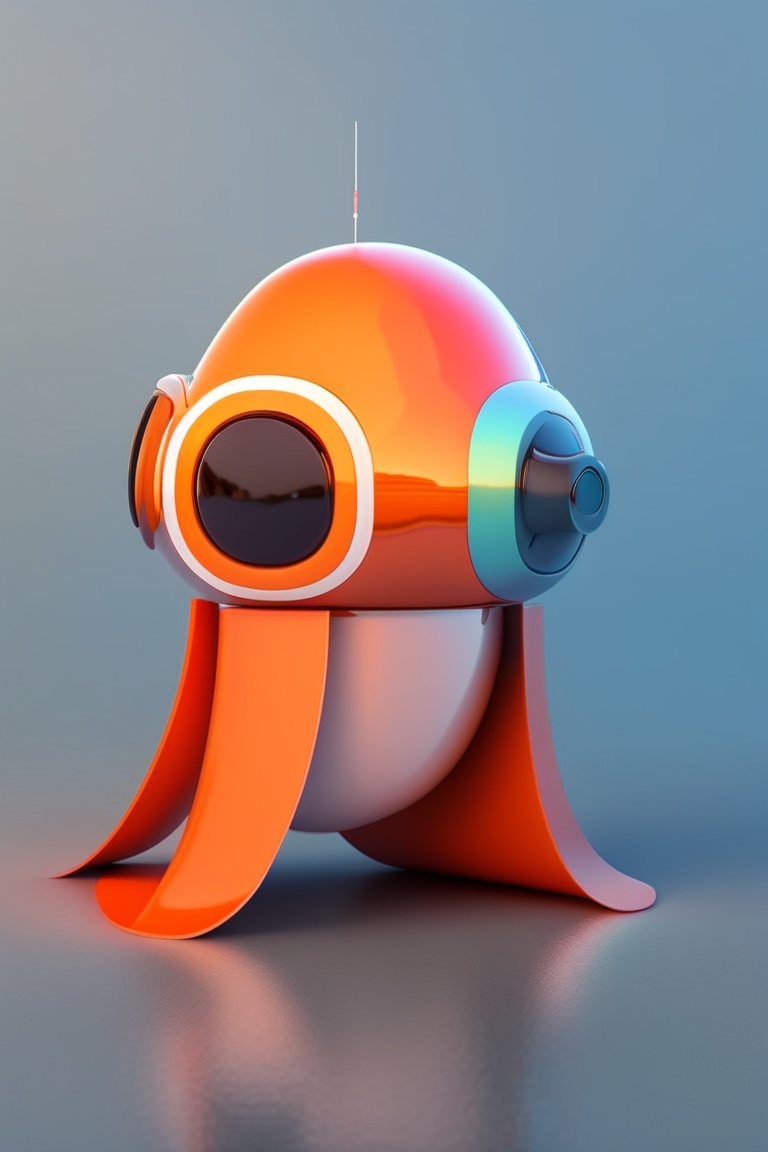 Lexica - Fun robot octopus, style minimalist