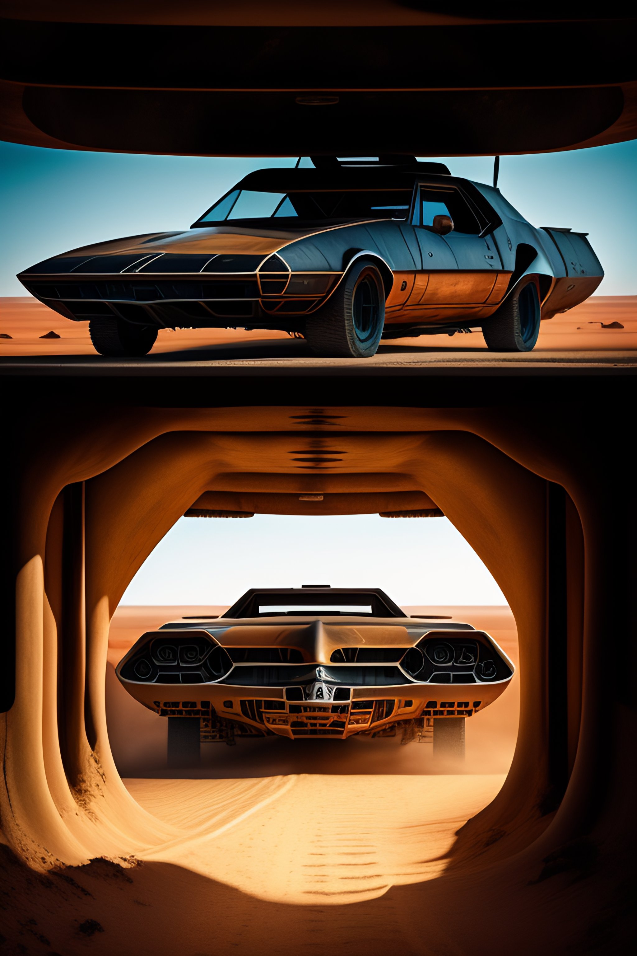 Lexica - Inside a spaceship mad max style