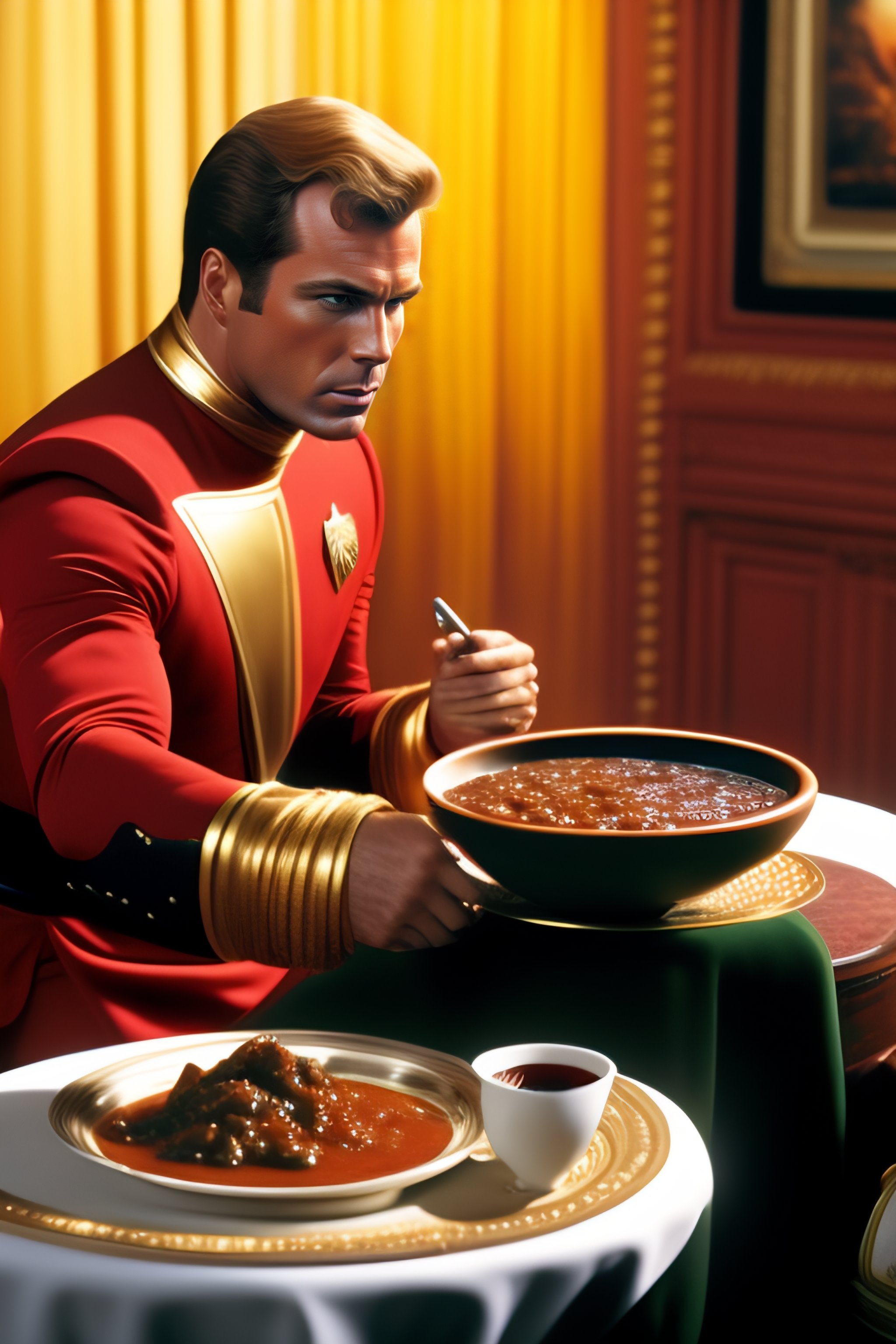 Lexica - Captain Kirk eating gumbo