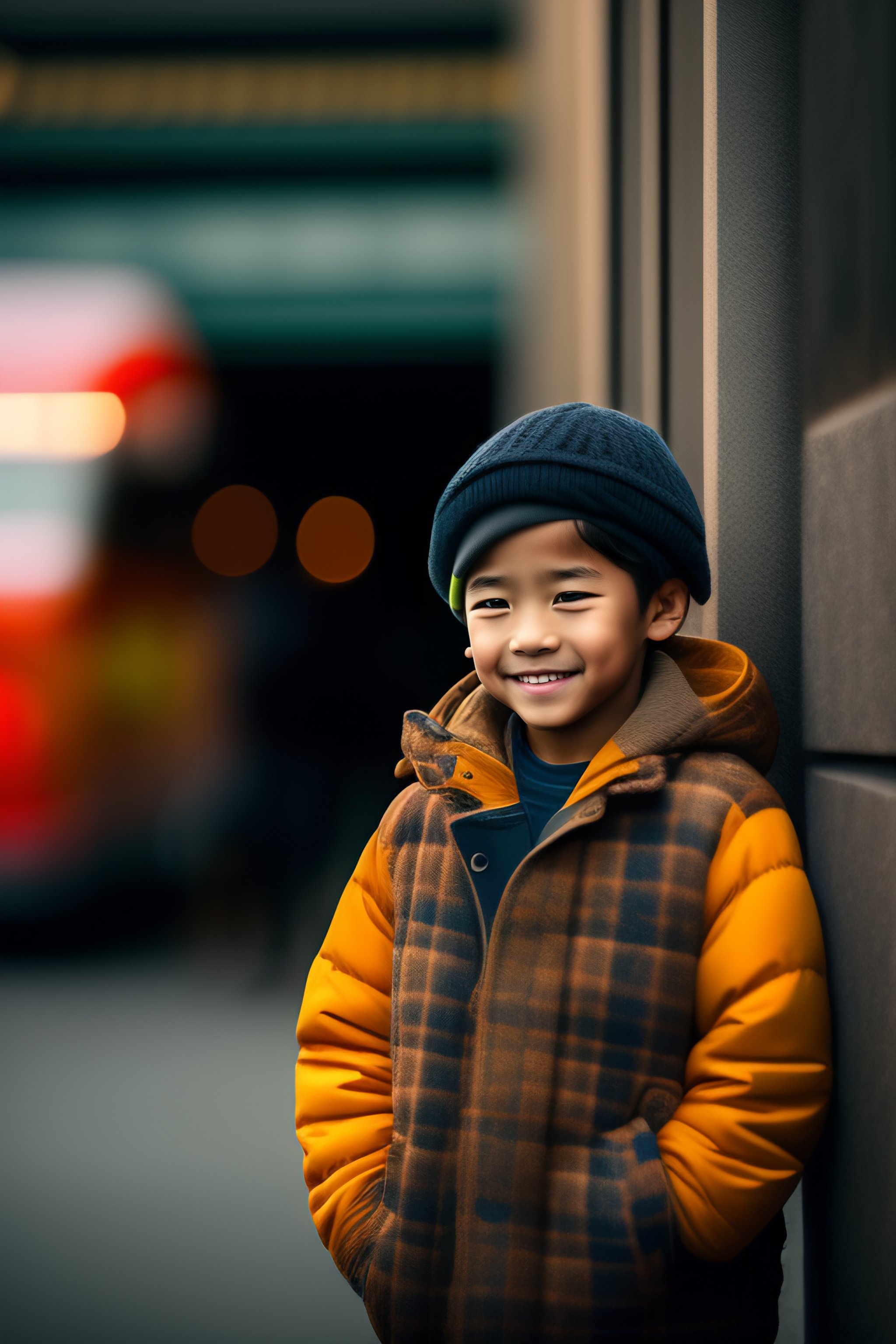 Lexica - Photo of joyful homeless kid
