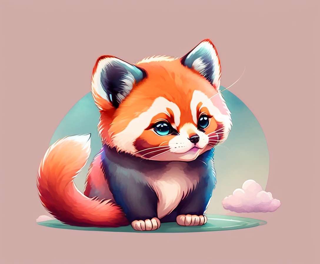 Cute Anime Red Panda