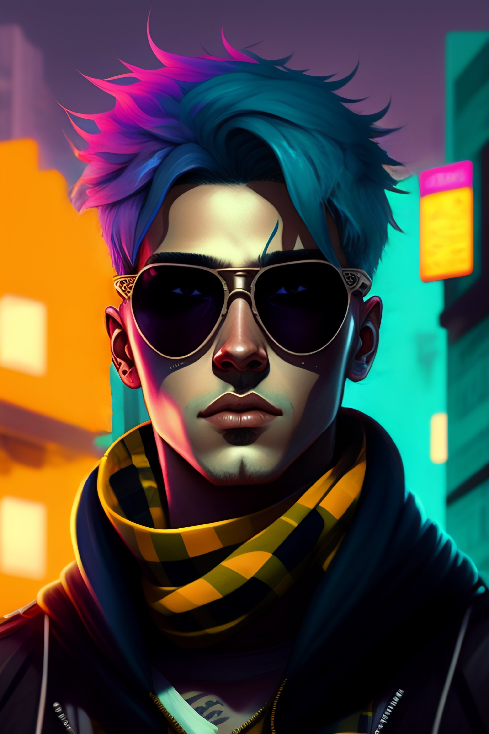 Lexica - Highly detailed portrait of a sewer emo punk man in rio de ...