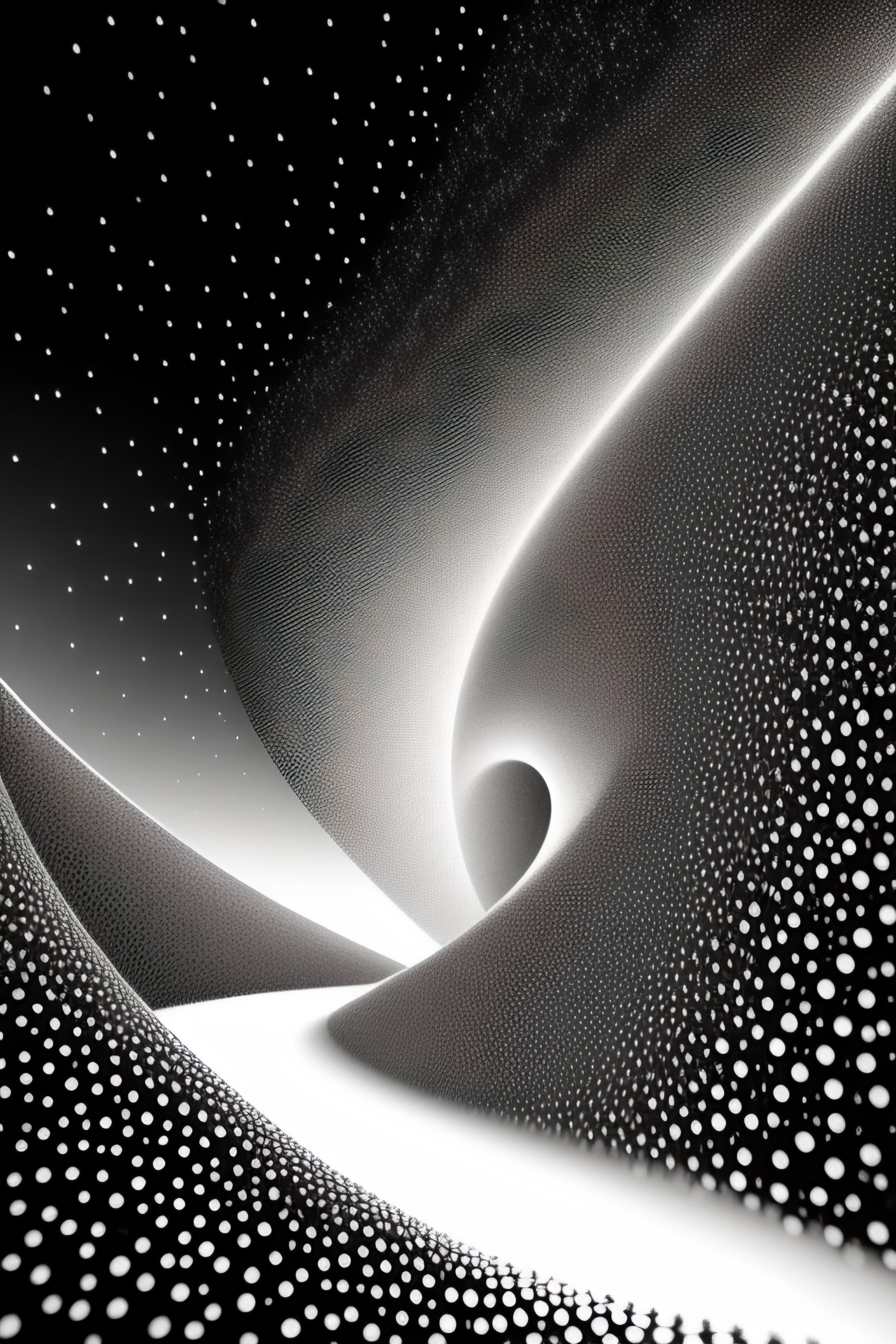 Lexica - An stunning black and white abstract pointillism drawing ...