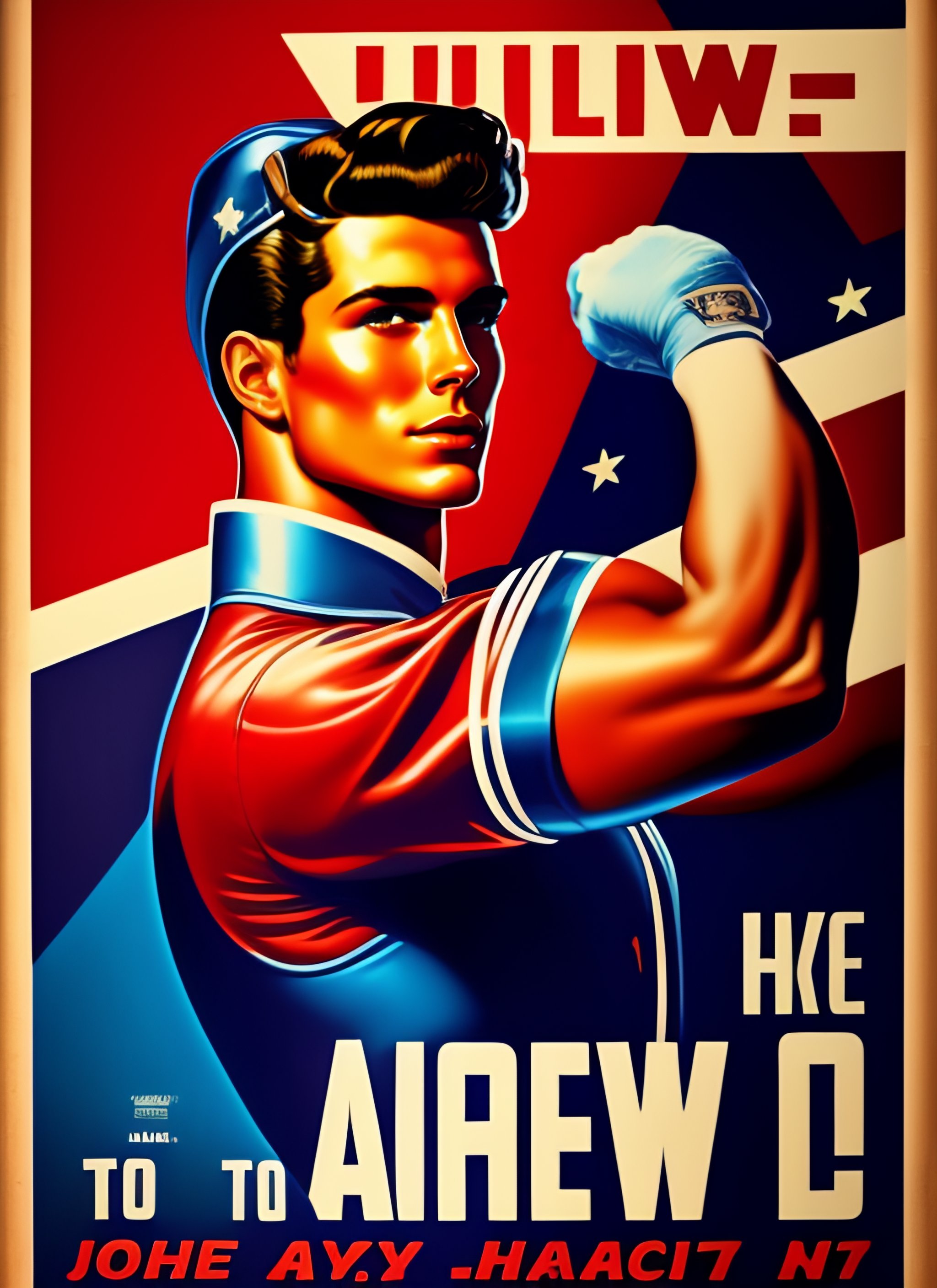 Lexica - A male young man the riveter "We can do it !" poster by John ...