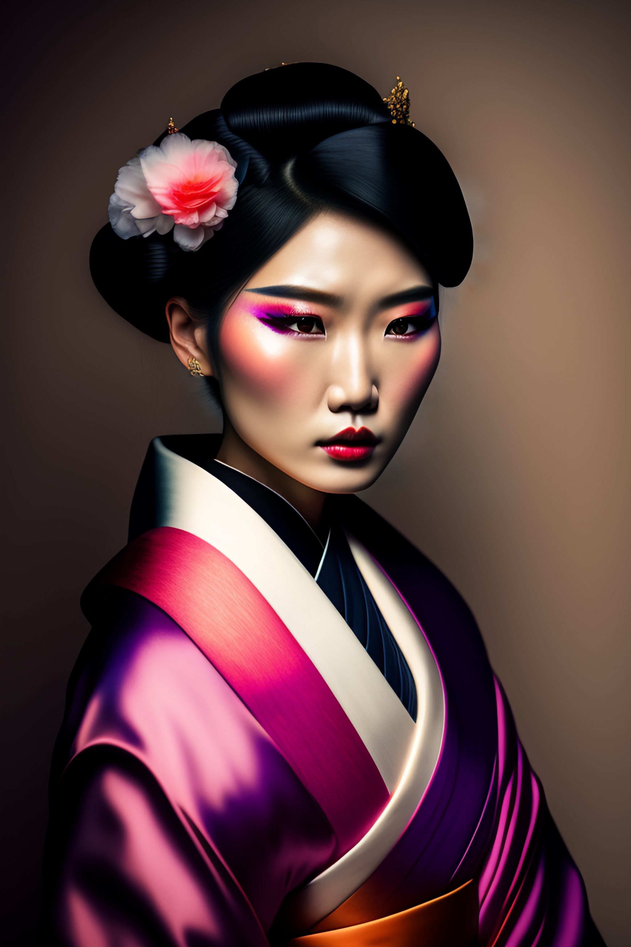 Lexica - Portrait of a stunningly beautiful, young, japanese geisha ...