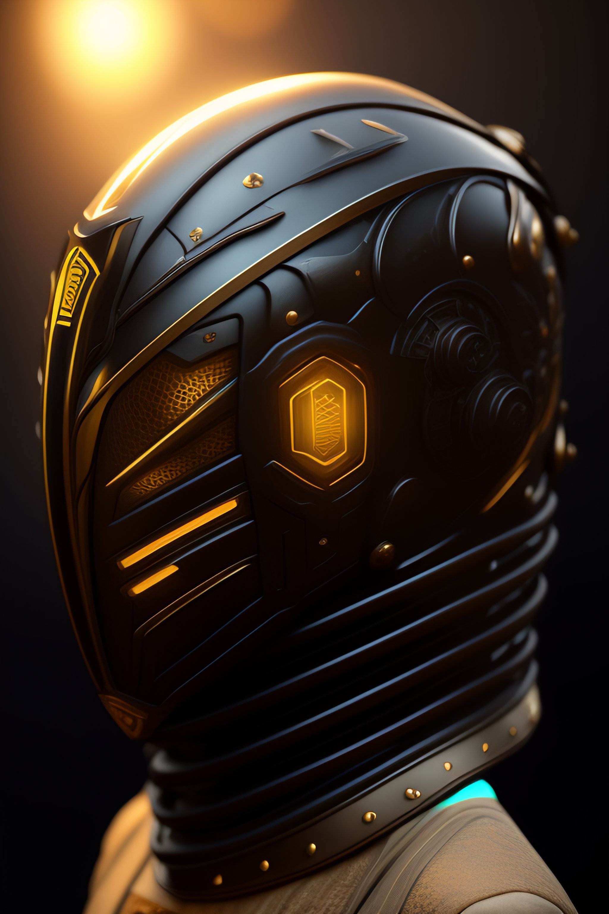 Lexica - Robot ninja mask helmet borderland, ambient lighting, Alphonse ...