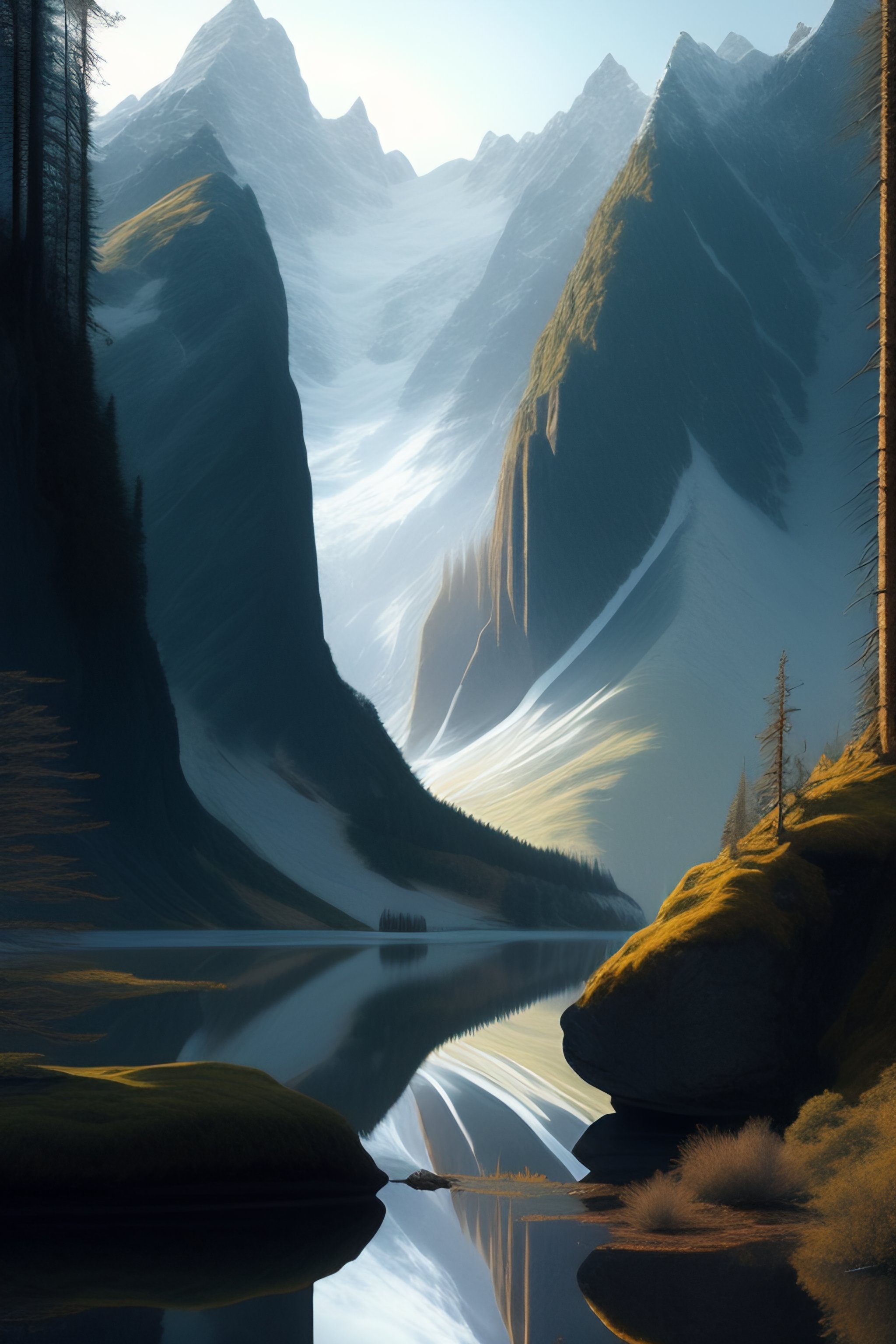 Lexica - A beautiful and highly detailed matte painting a mythical man ...