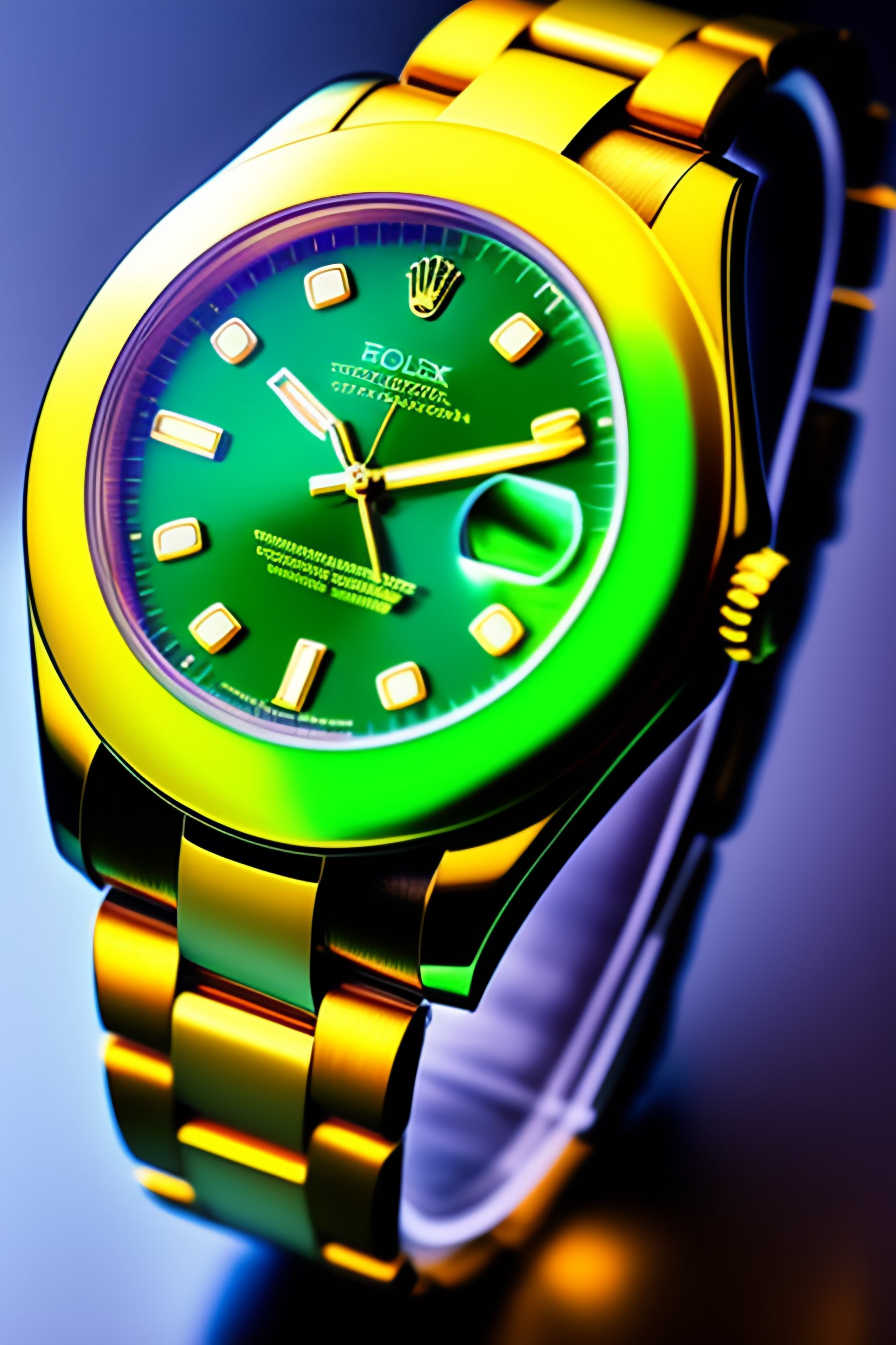Lexica - Futuristic Rolex with neon