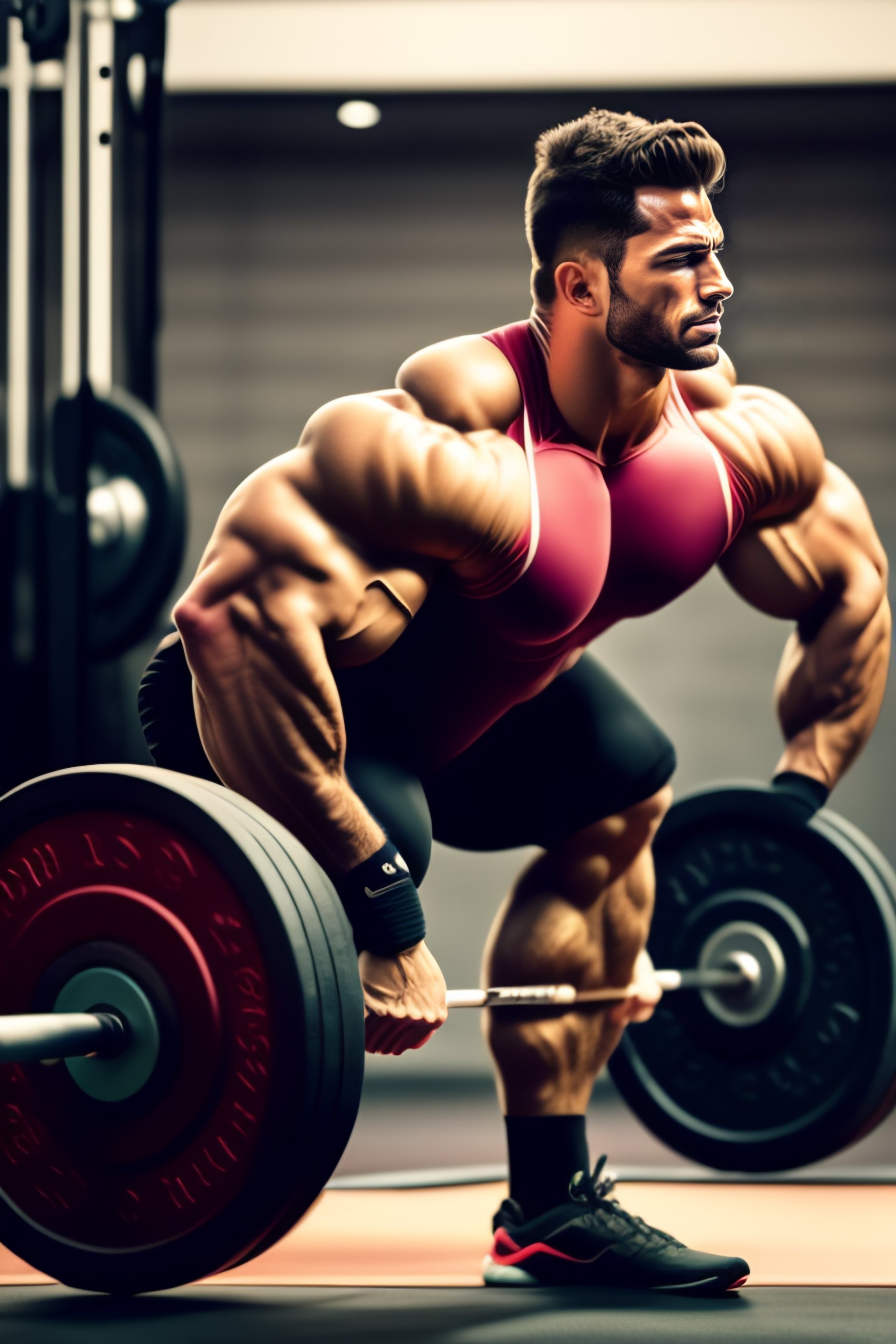Lexica - Muscular man deadlifting 405