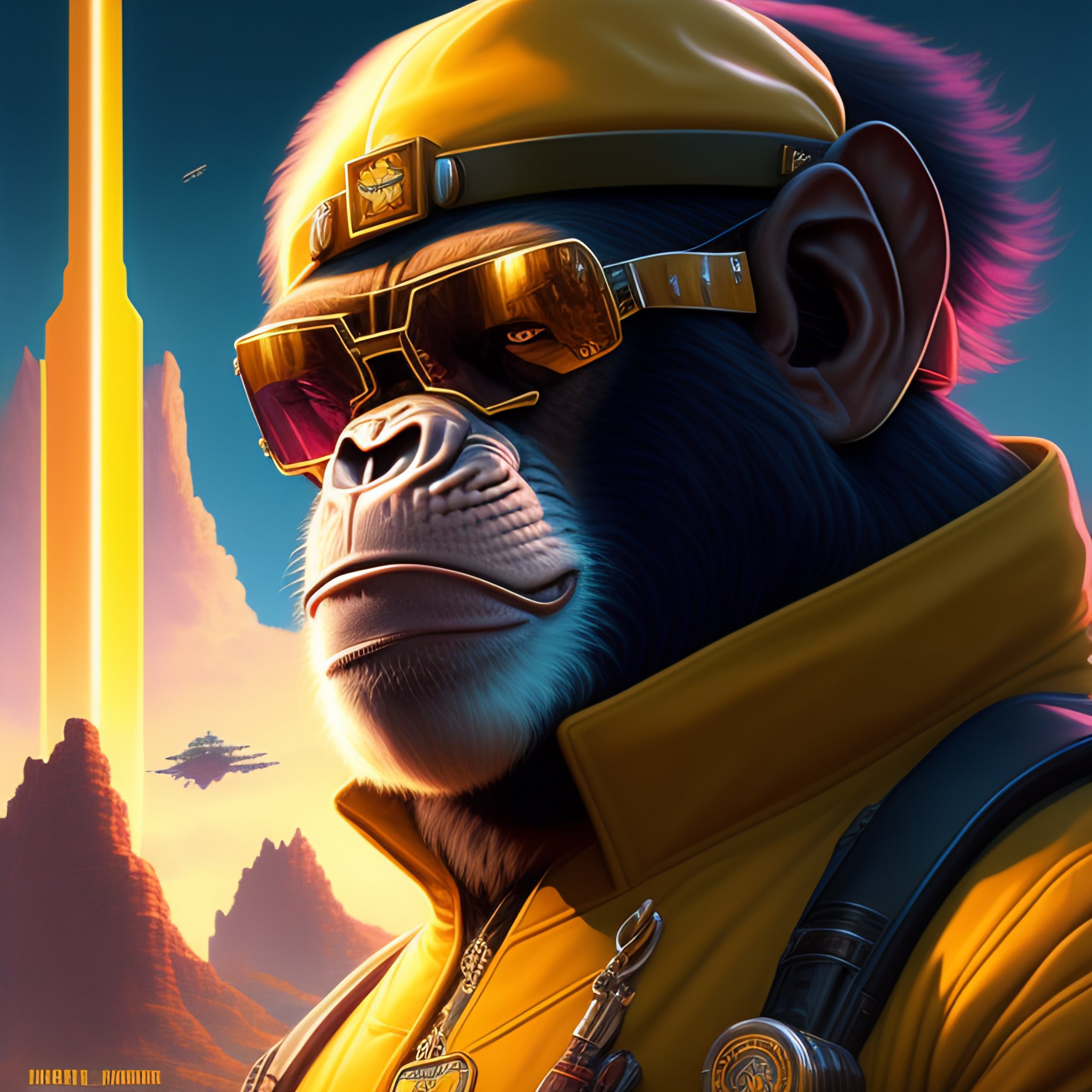 Lexica - Winston the ape from overwatch, square brim glasses, character ...