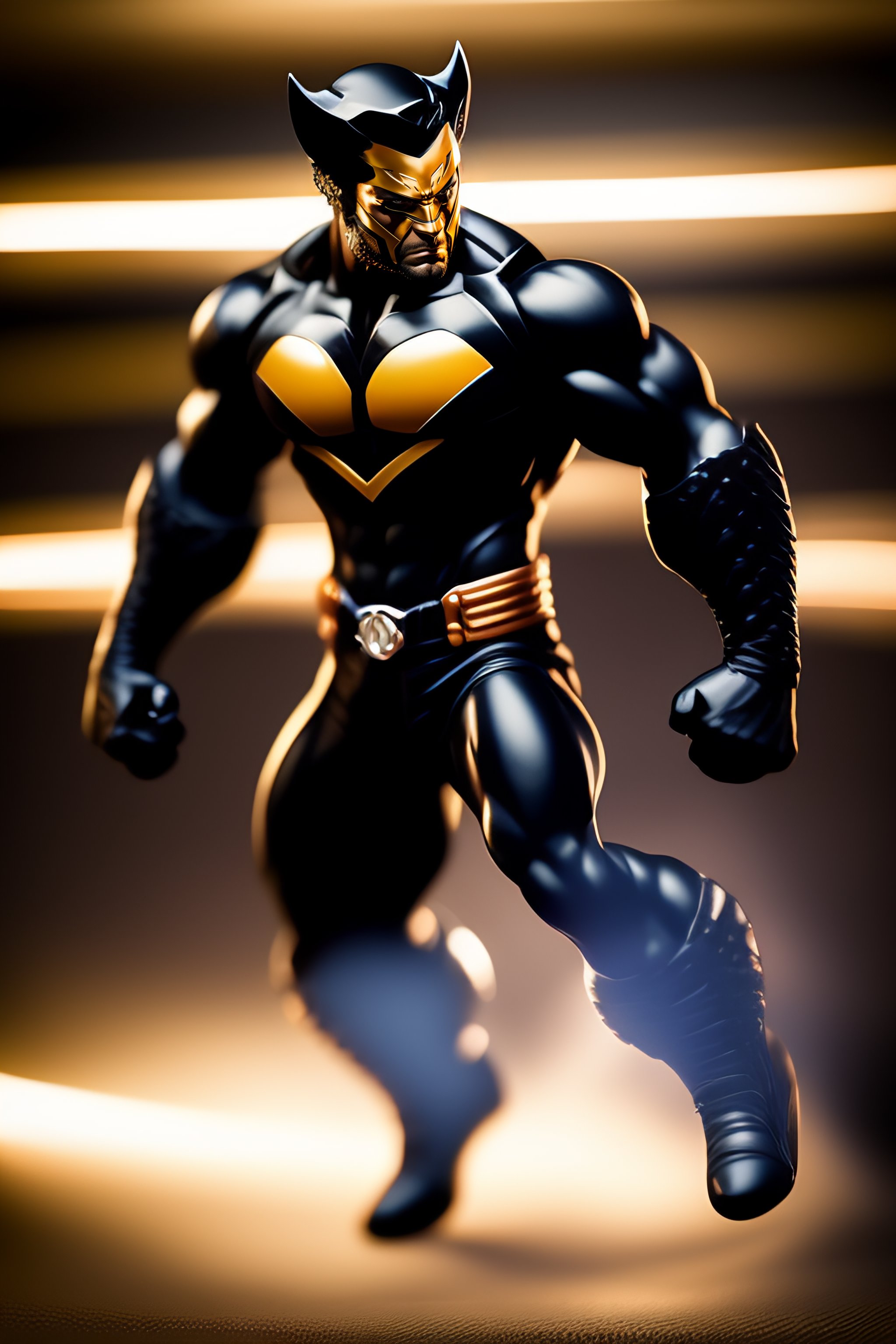 Lexica - Wolverine xmen leaping black costume
