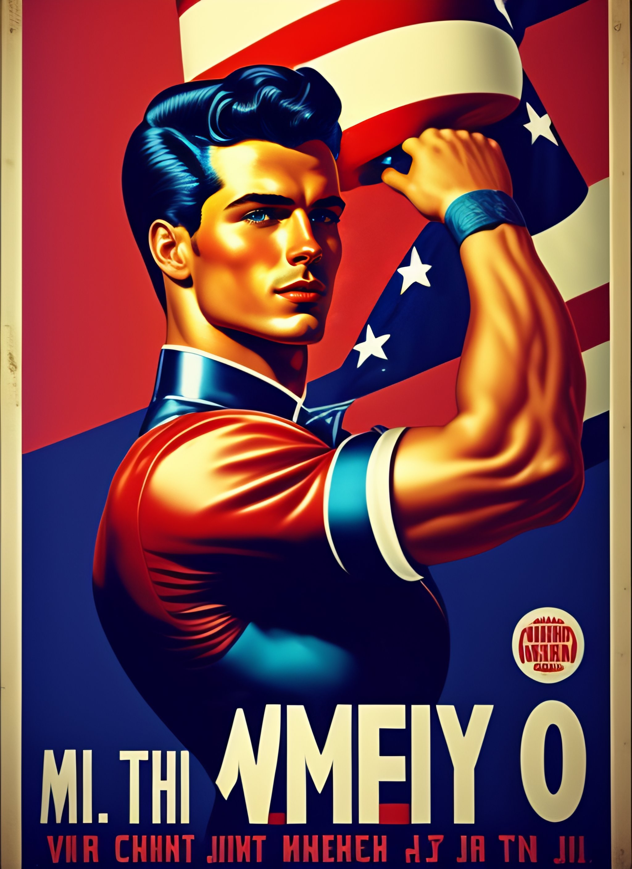 Lexica - A male young man the riveter "We can do it !" poster by John ...