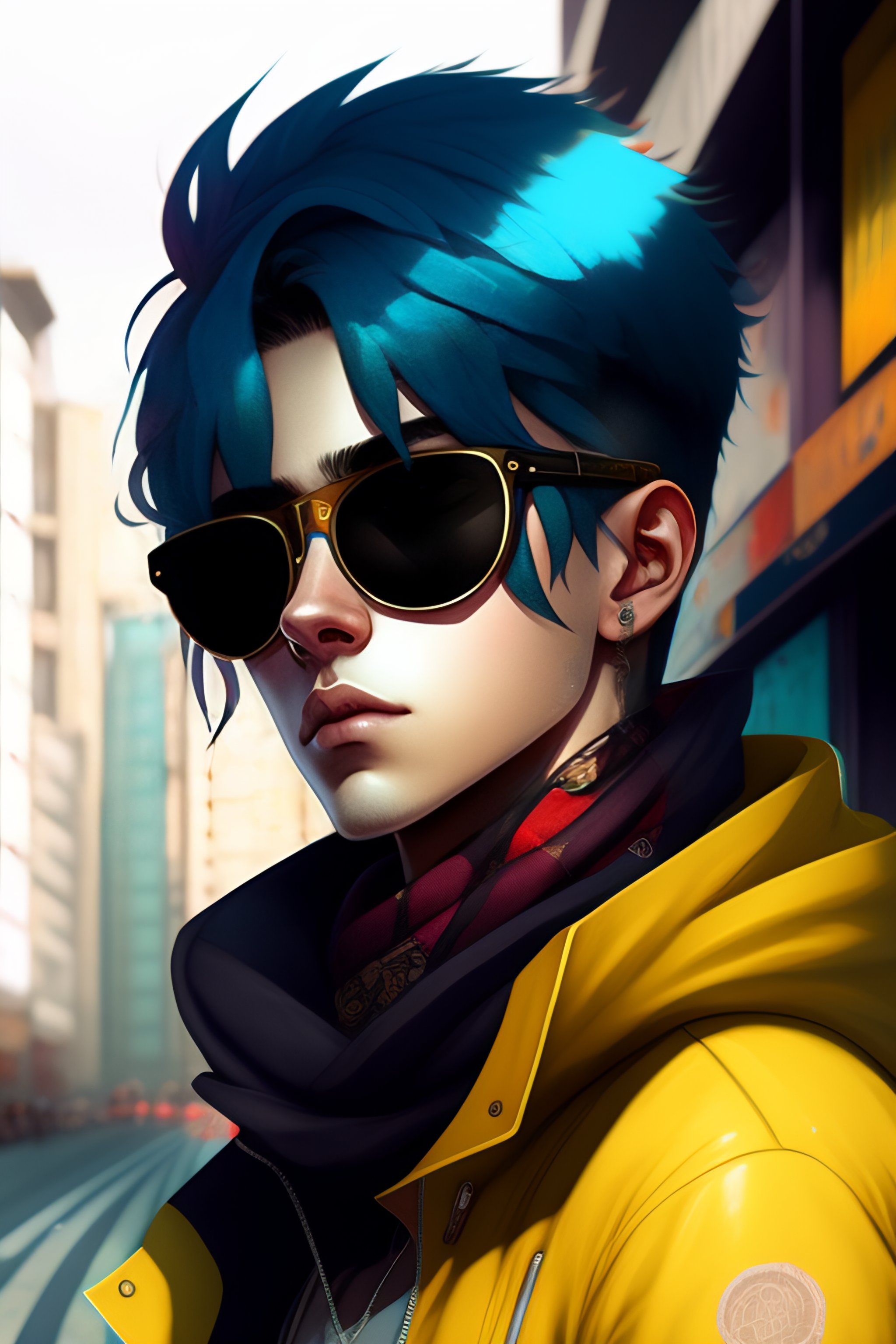 Lexica - Highly detailed portrait of a sewer emo punk man in rio de ...