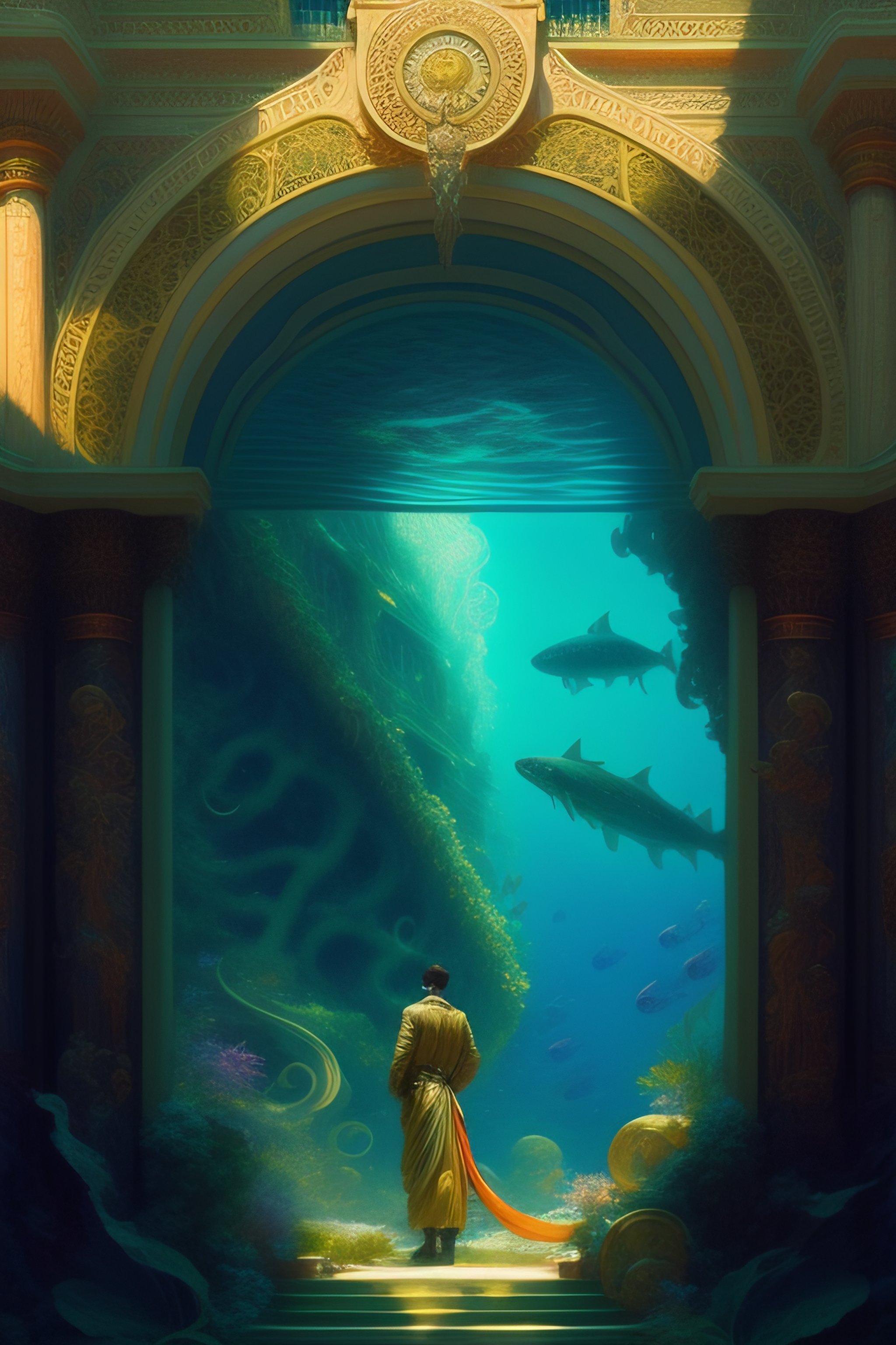 Lexica - The lost city of Atlantis in ruin ravaged by a giant octopus ...