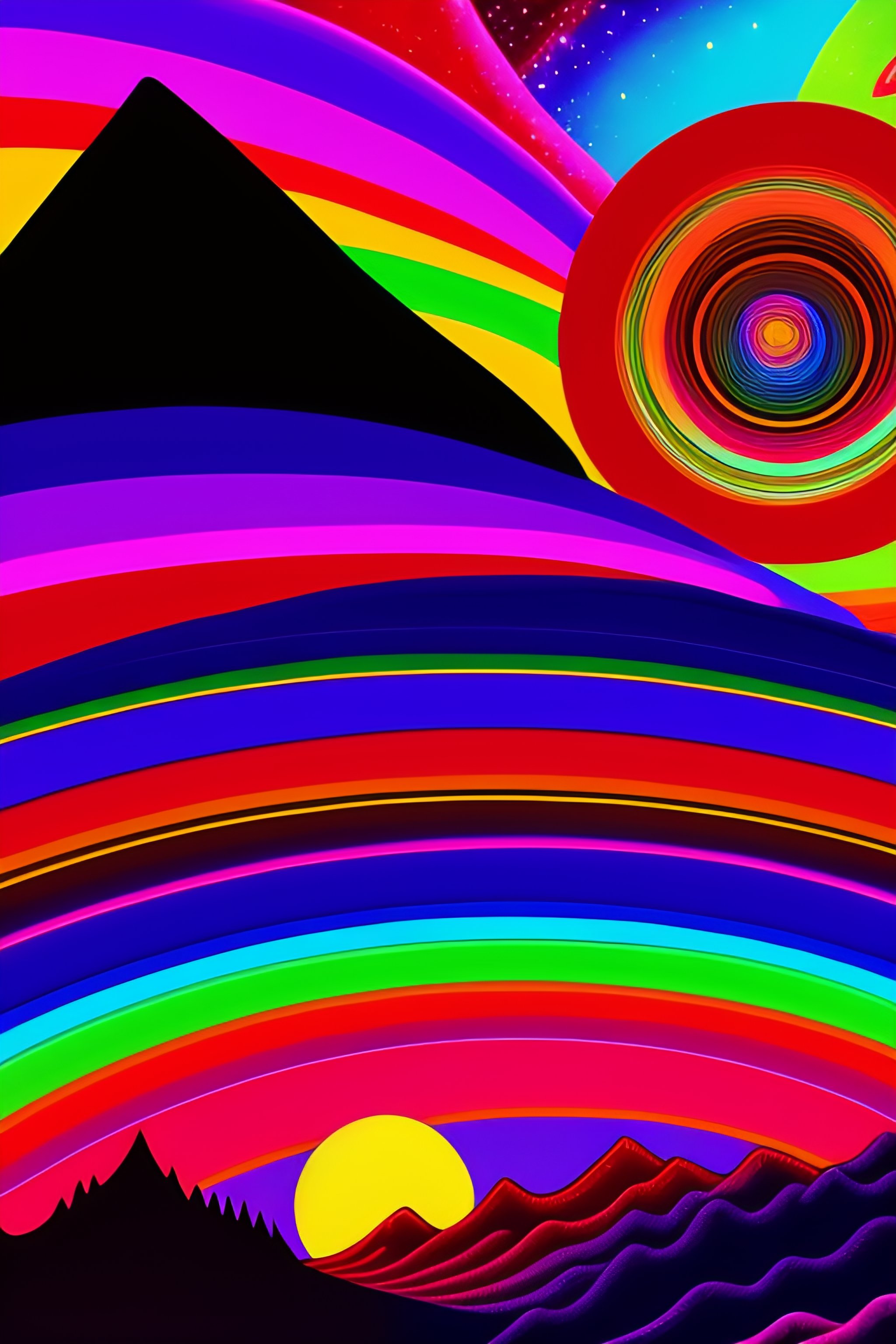 Lexica - Psychedelic Vintage full Shot 1960's cartoon Poster with hippy ...