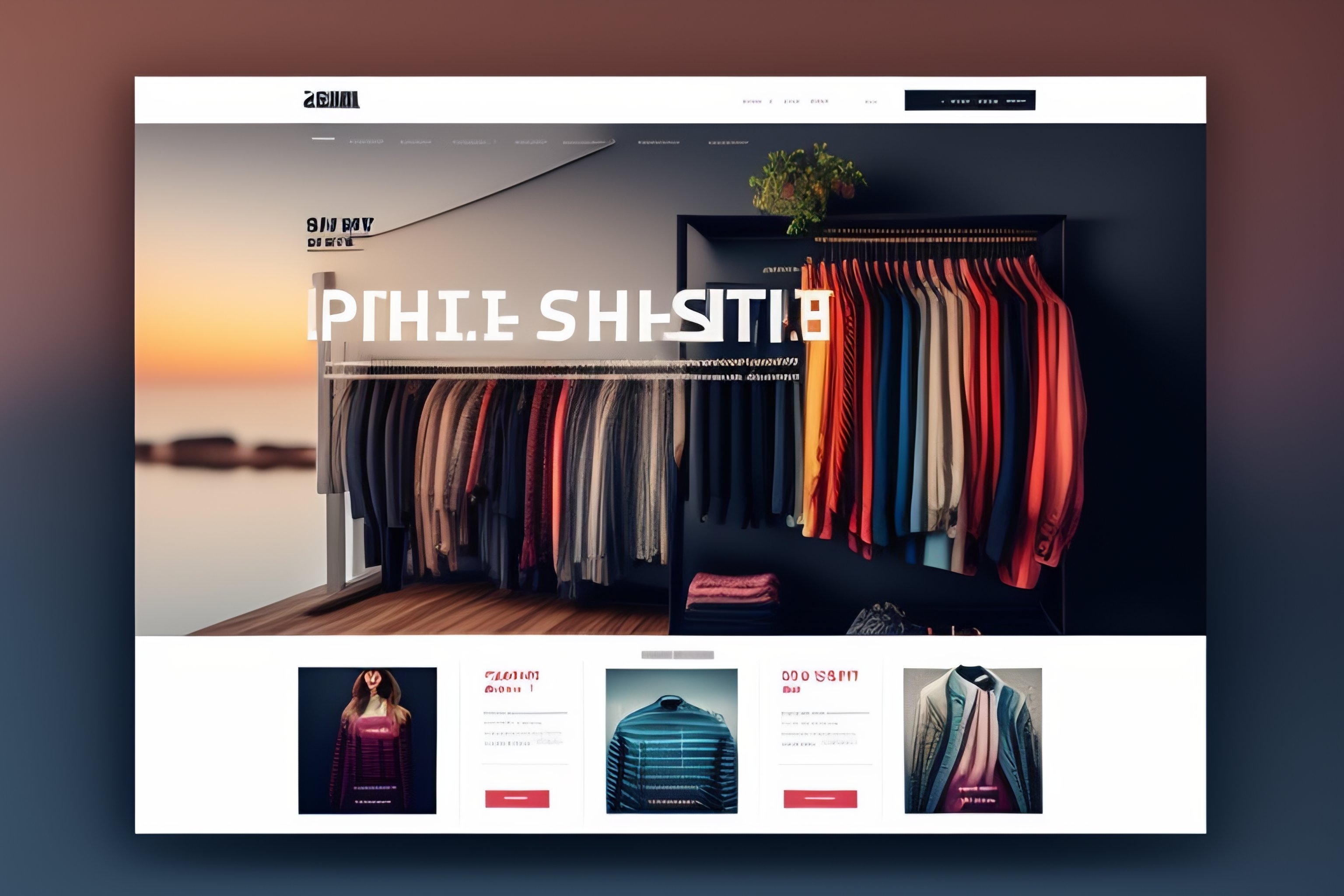 Lexica - Website landing page of clothing store