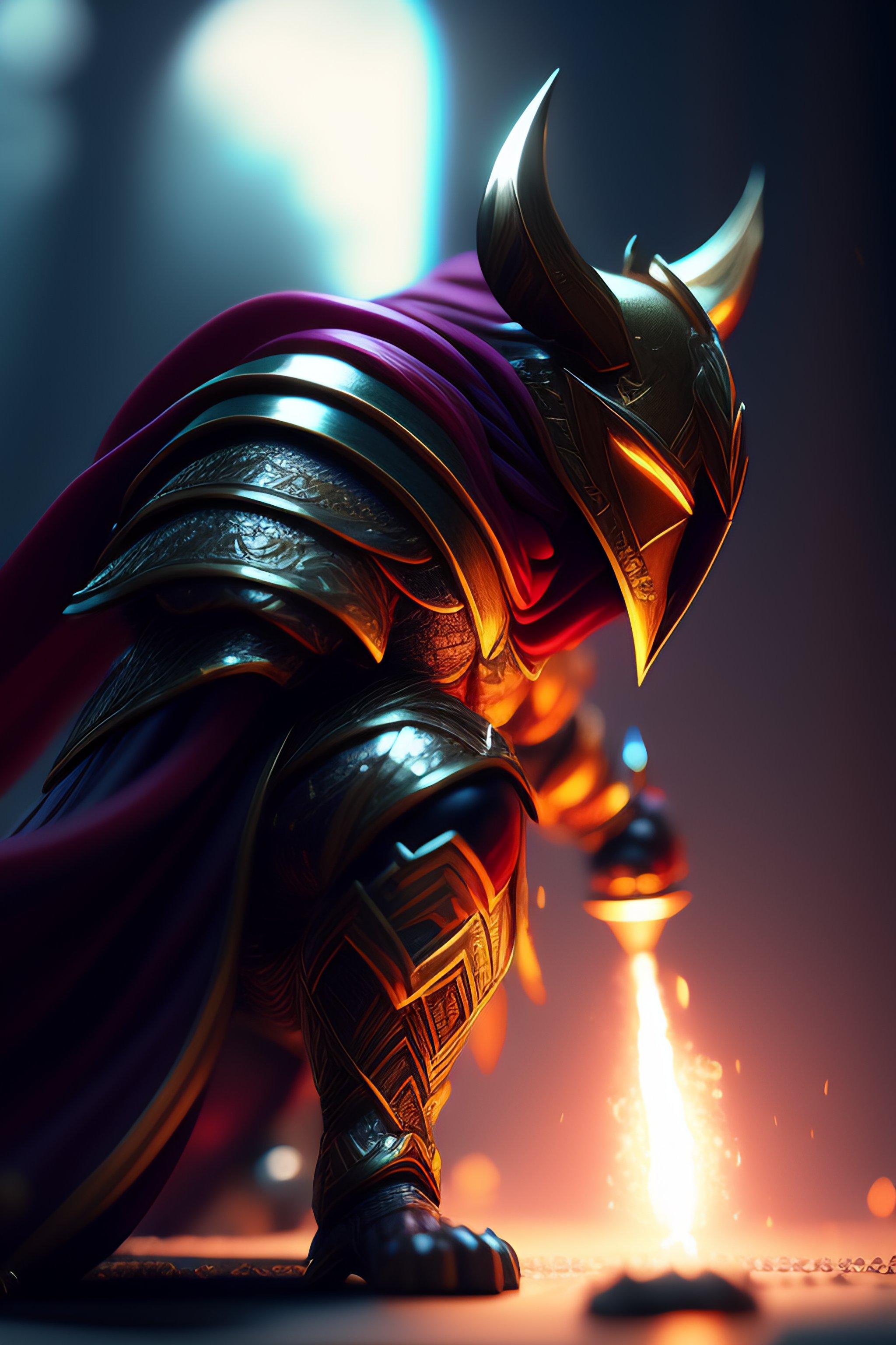 Lexica - Blender render of an epic battle, dramatic lighting, intricate, elegant, highly ...