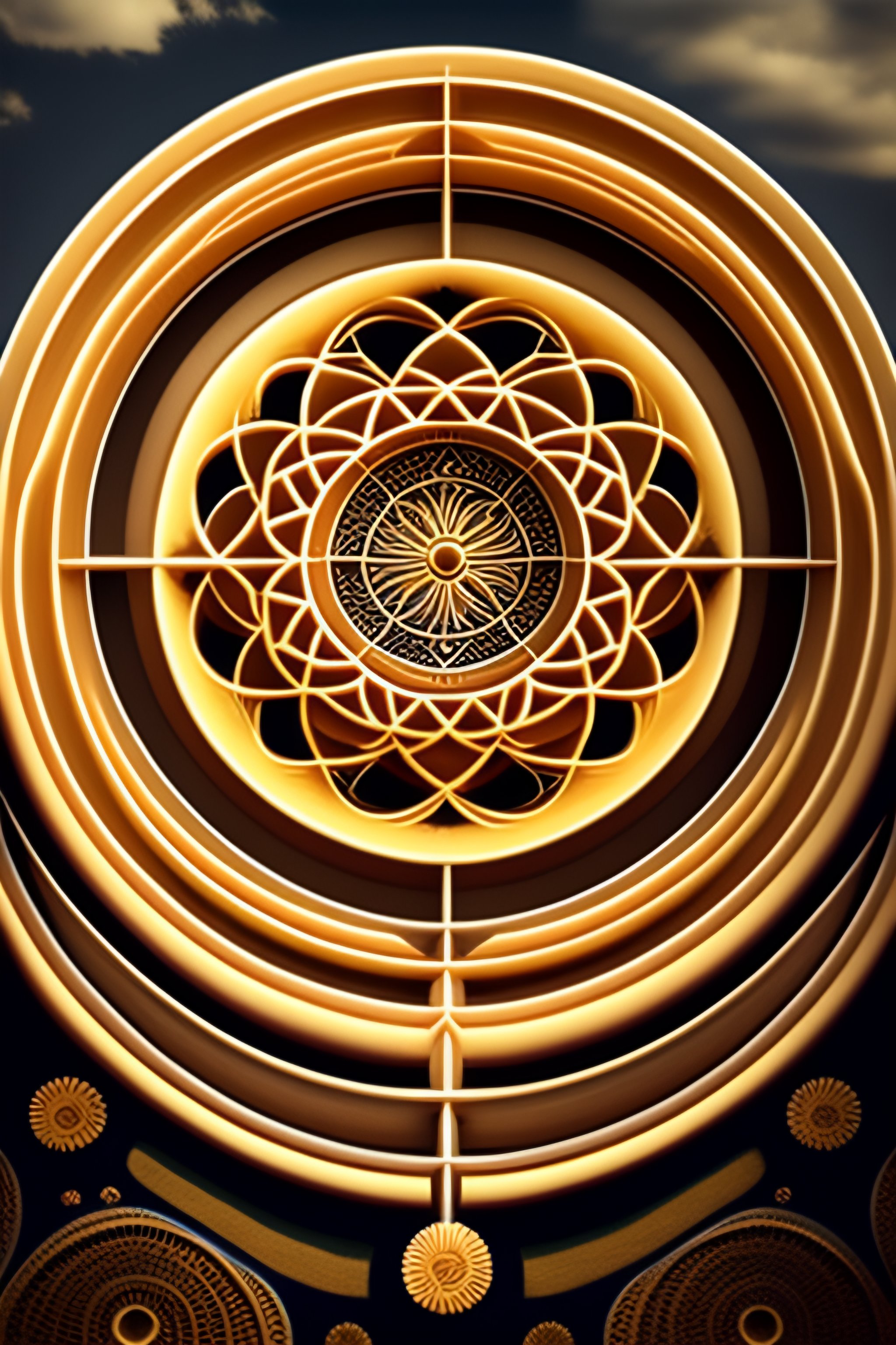 Lexica - Geometric crop circle, amazing, alien pattern