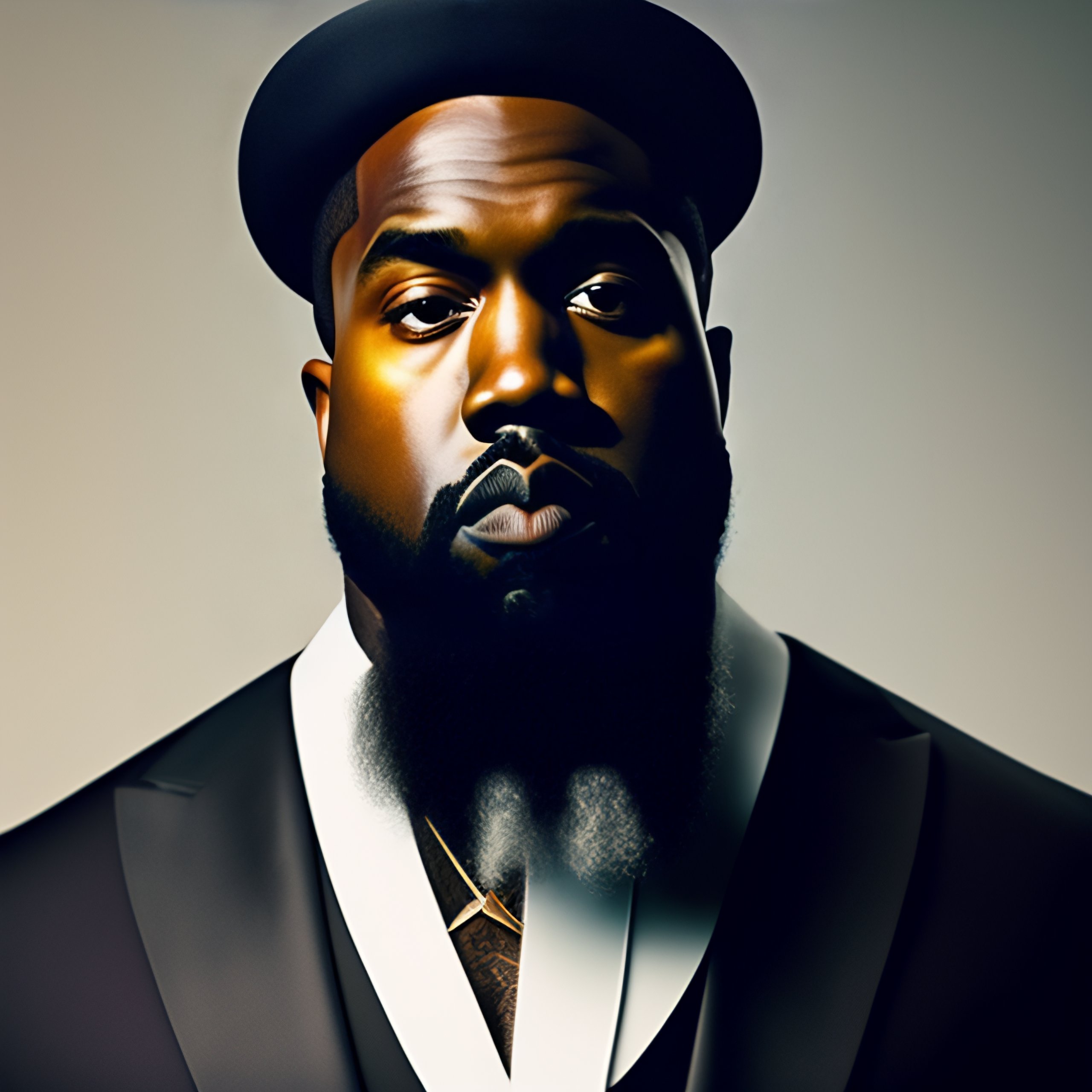 Lexica - Kanye west as jewish rabbi, long black beard, black clothes ...
