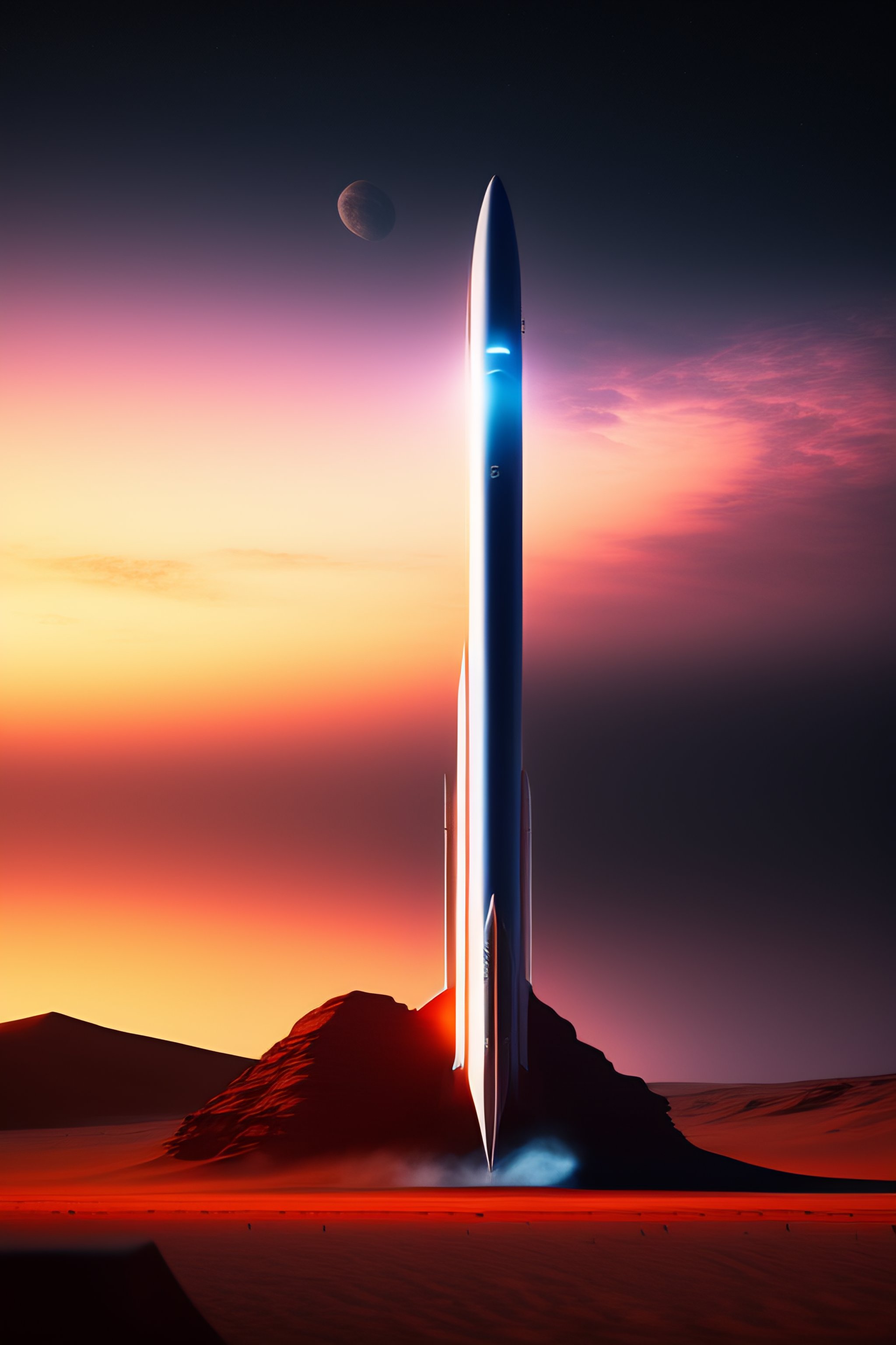 Lexica - 50mm Photograph of SpaceX starship 2.0 designed by SpaceX ...