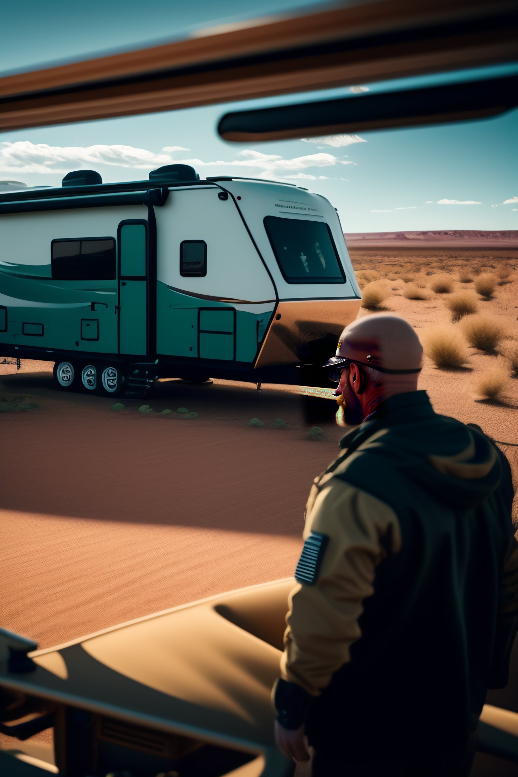 Lexica - Walter white in the RV lab