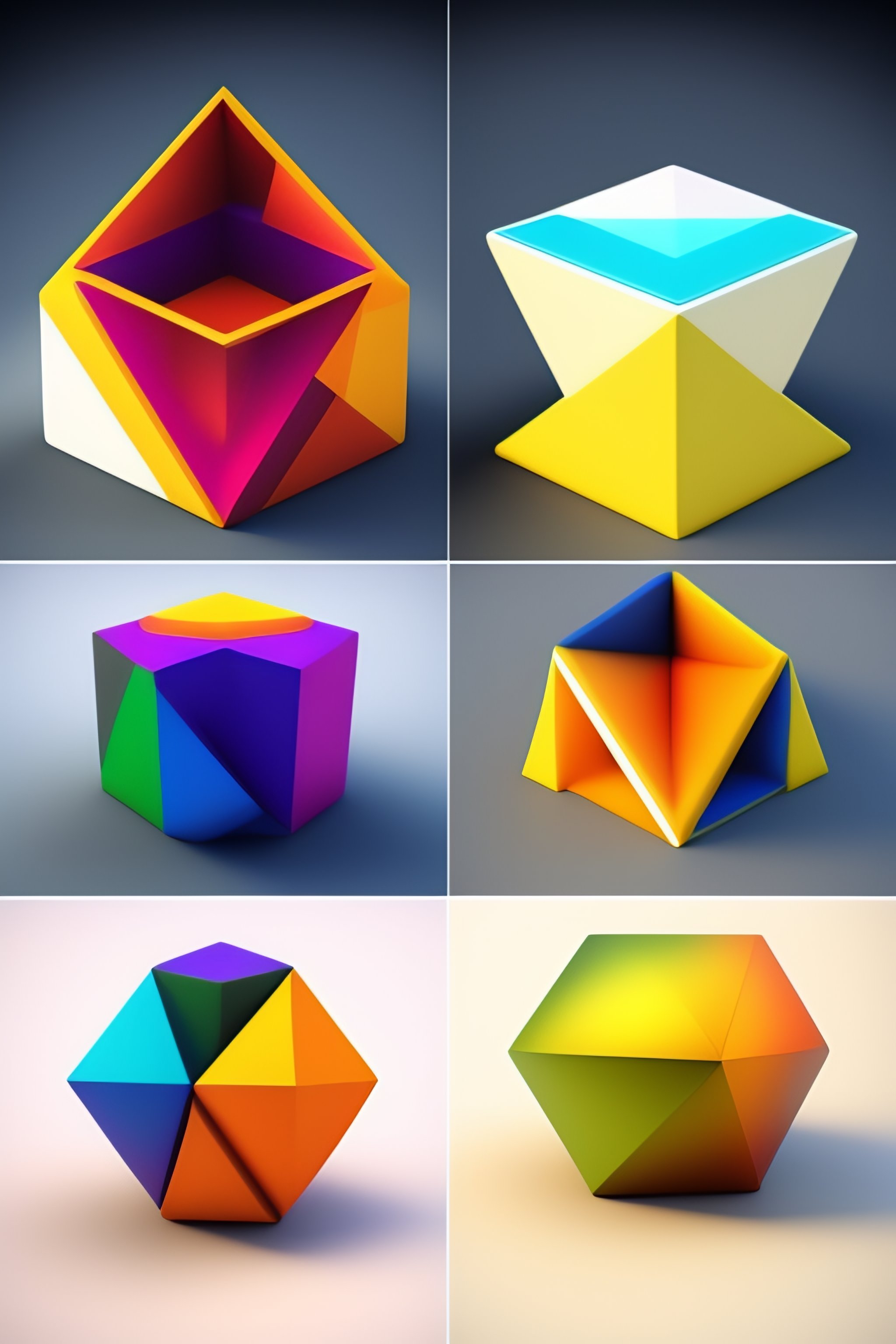 Lexica - Geometric 3d shapes