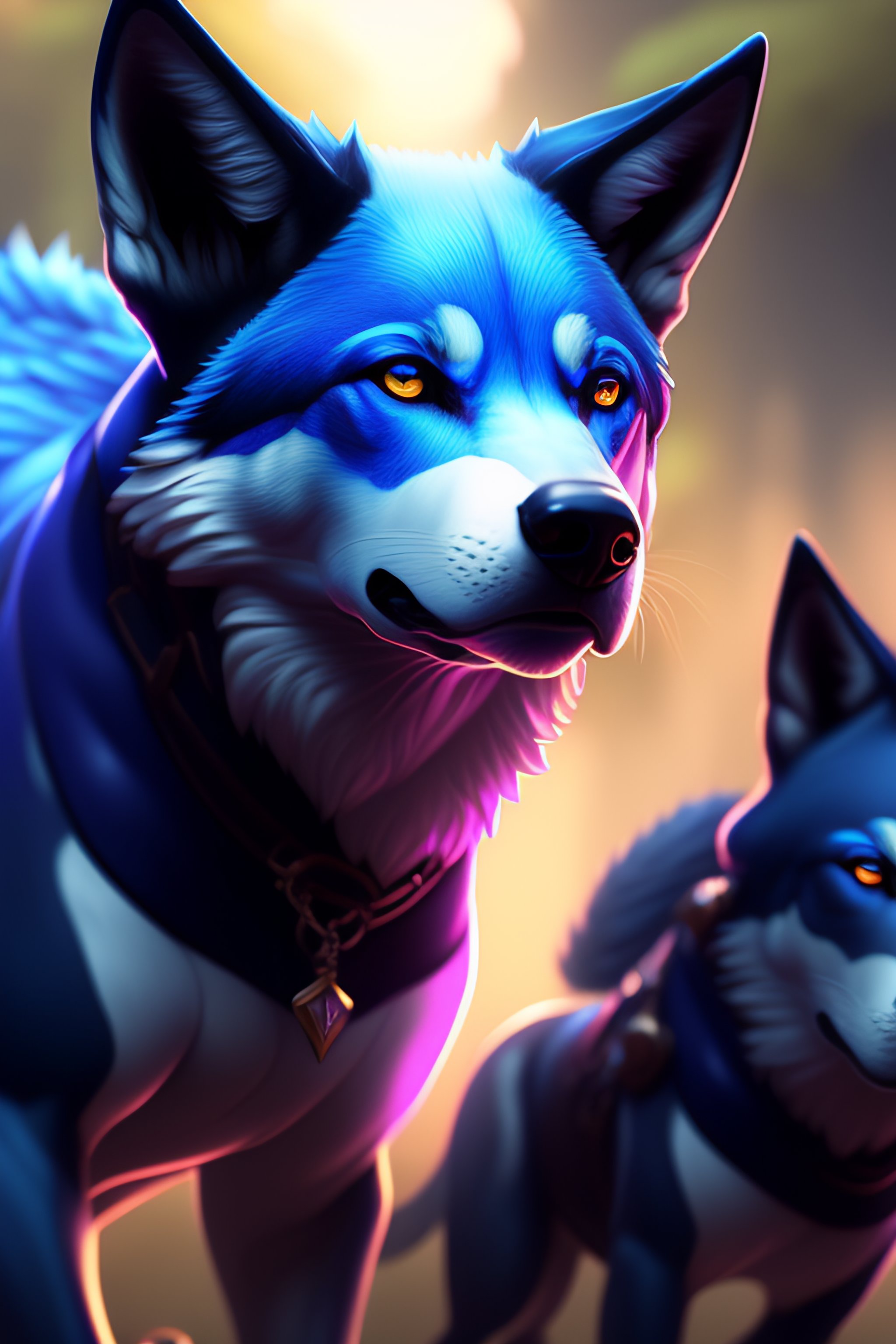 Cute Anime Wolf Pack