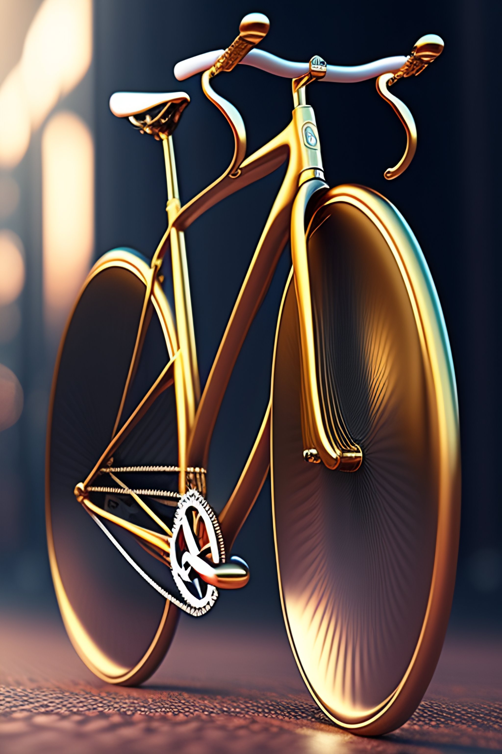 Lexica - Hyperrealistic neo - rococo steampunk minimal road bike ...