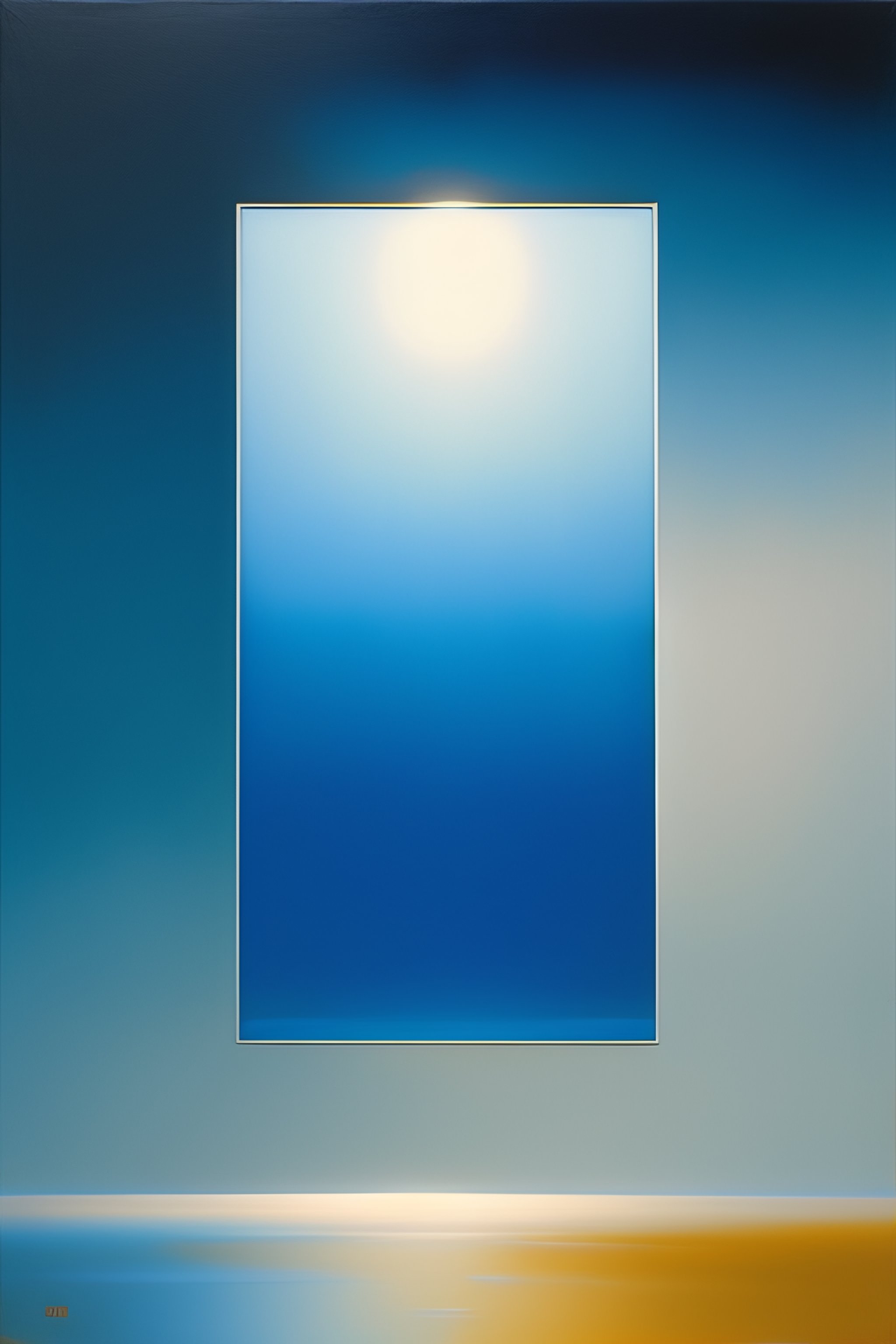 Lexica - A floating rectangle, very bright white light, enlightening ...