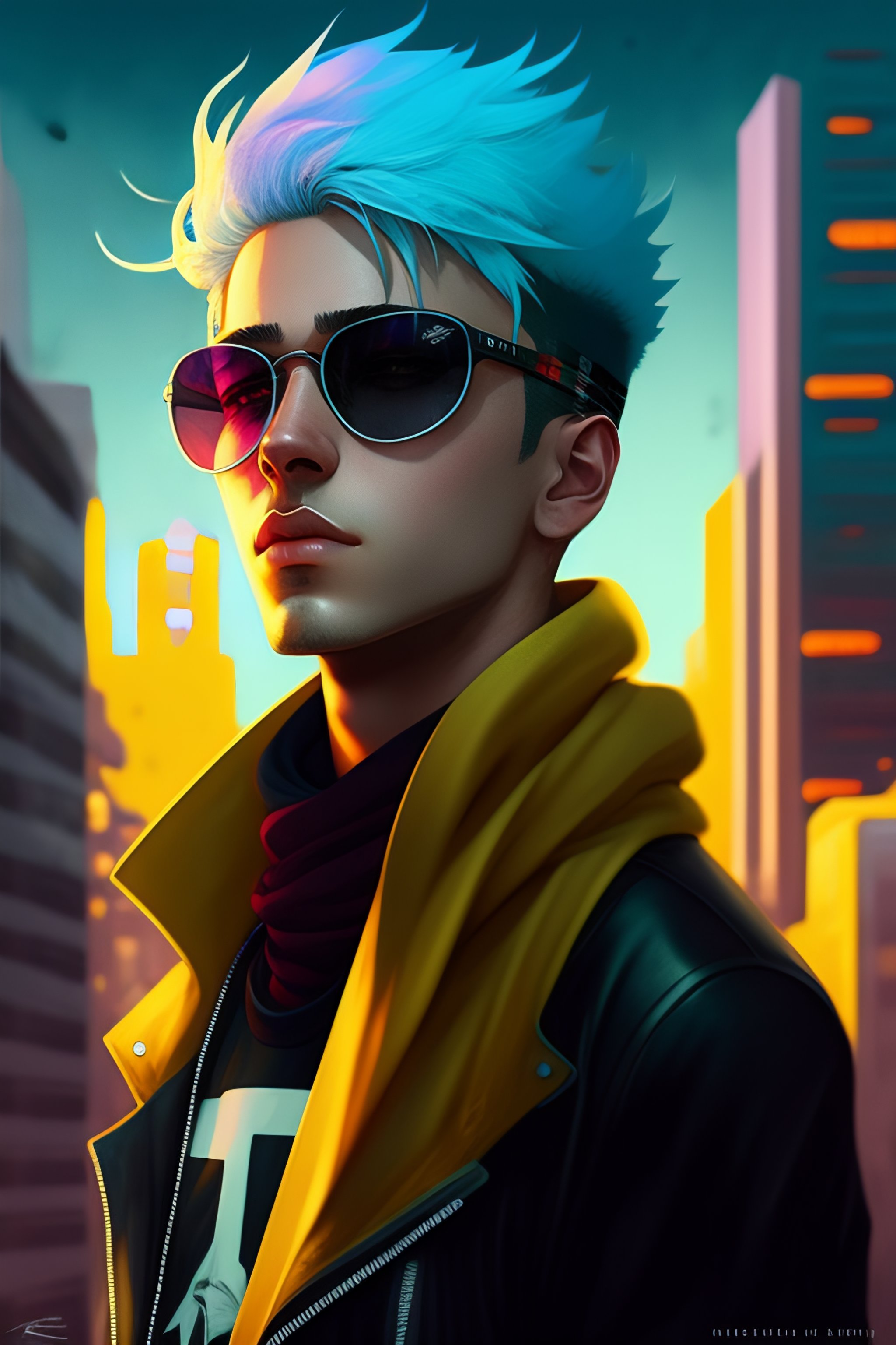 Lexica - Highly detailed portrait of a sewer emo punk man in rio de ...