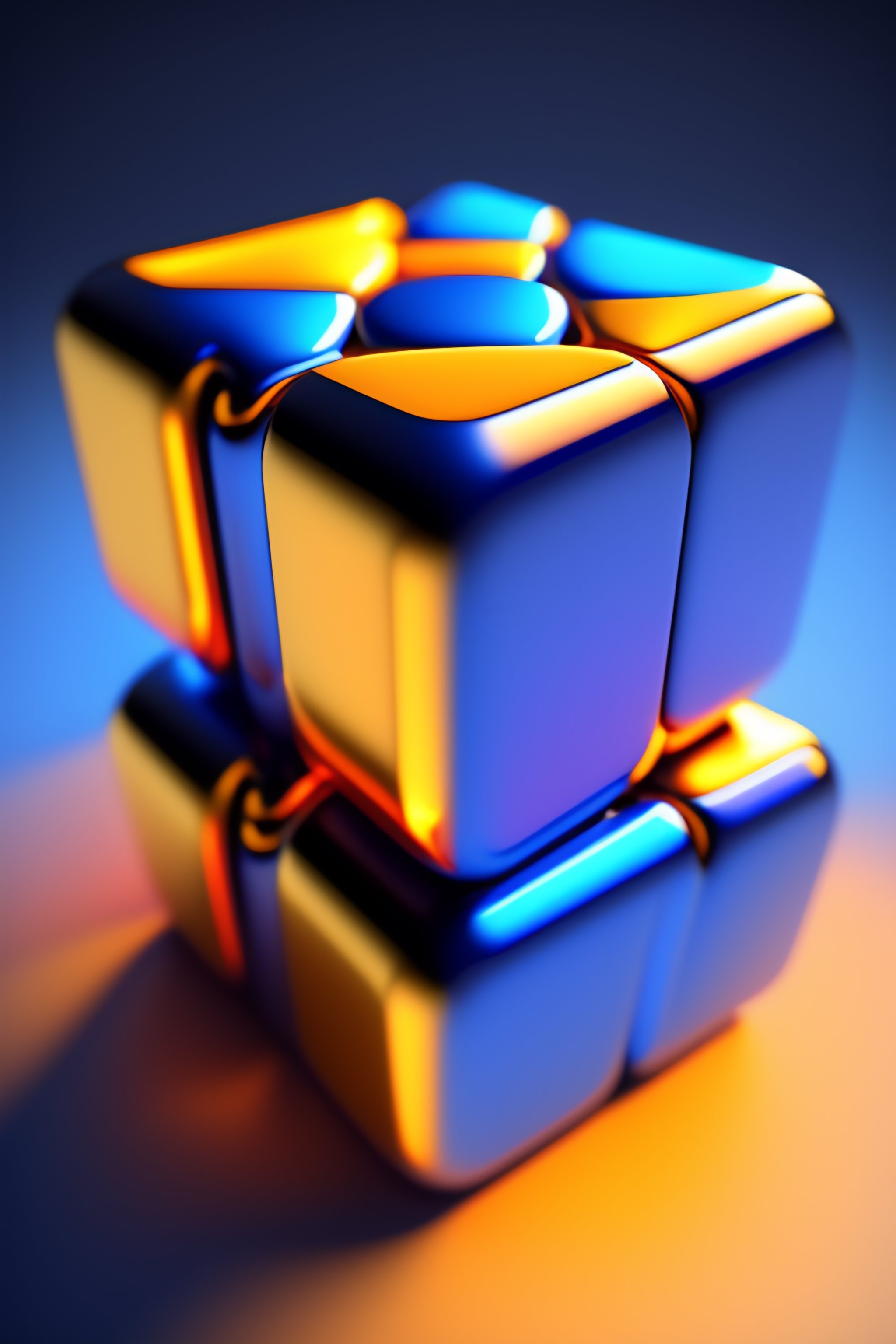 Lexica - Rubik's cube 3 d illustration, the cube is decorated with art ...