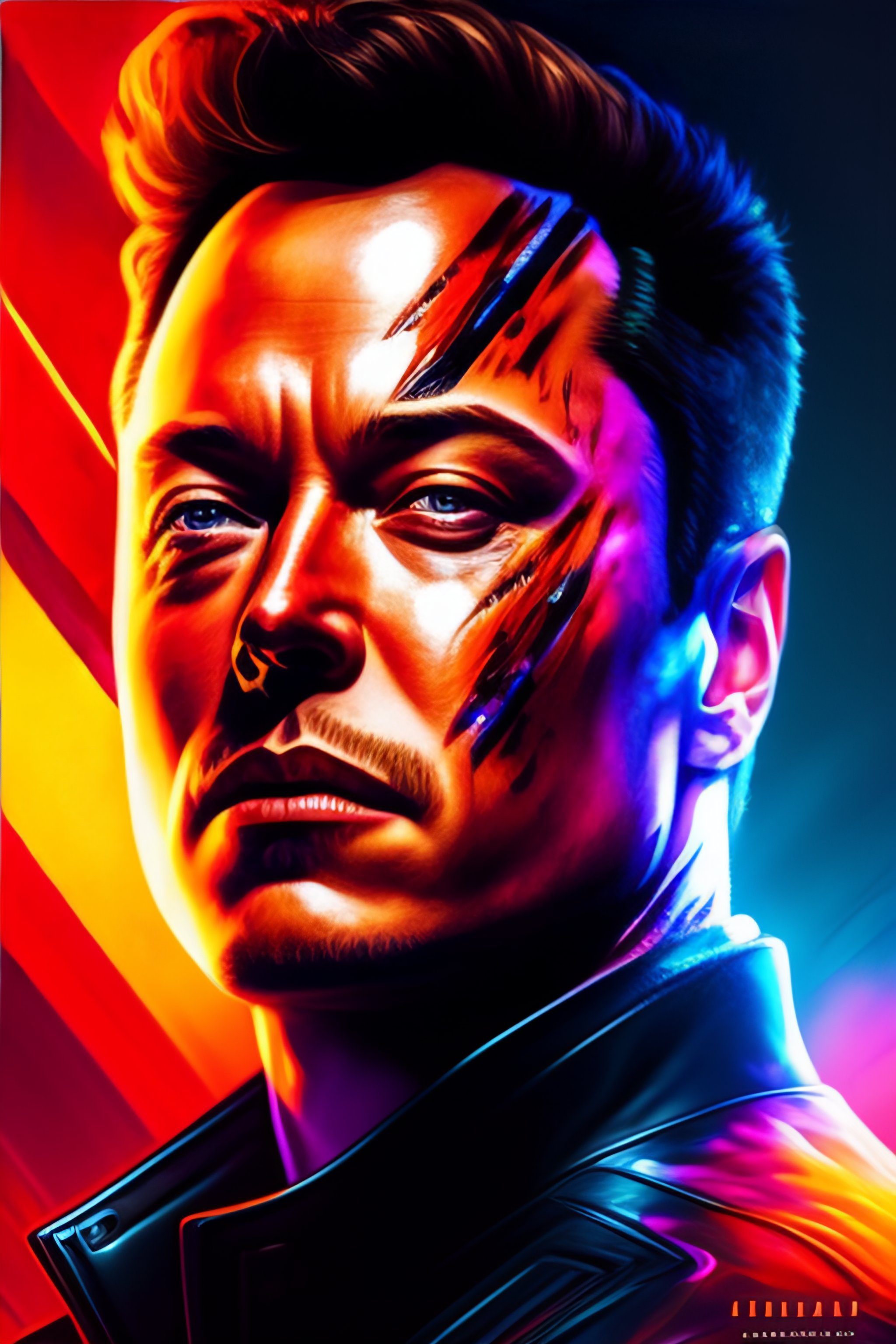Lexica - Elon musk as the terminator character, digital illustration ...