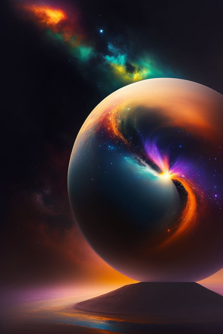 Lexica - Galaxy solar system , abstract impressionism