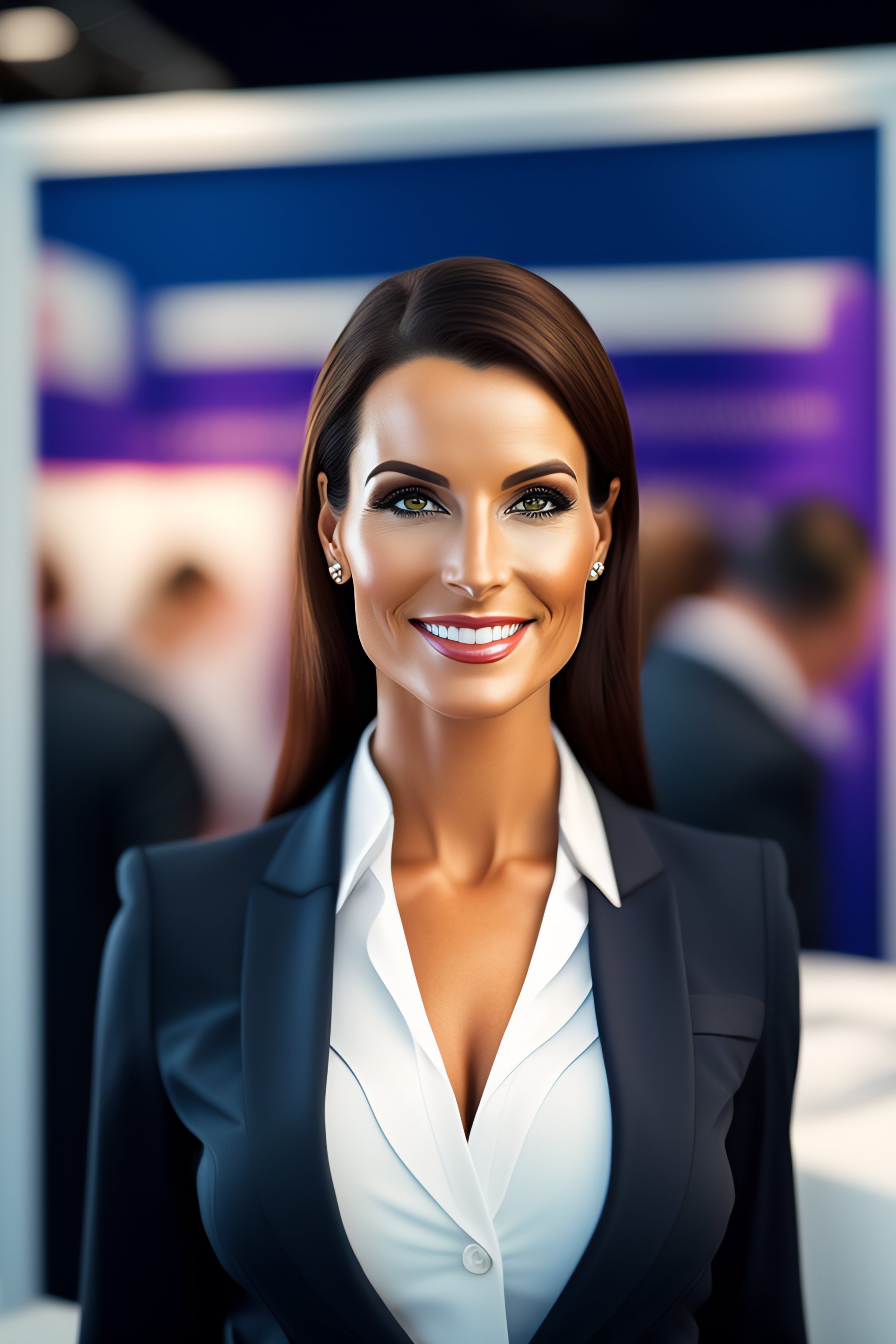 Lexica - Photo of business woman on a trade show