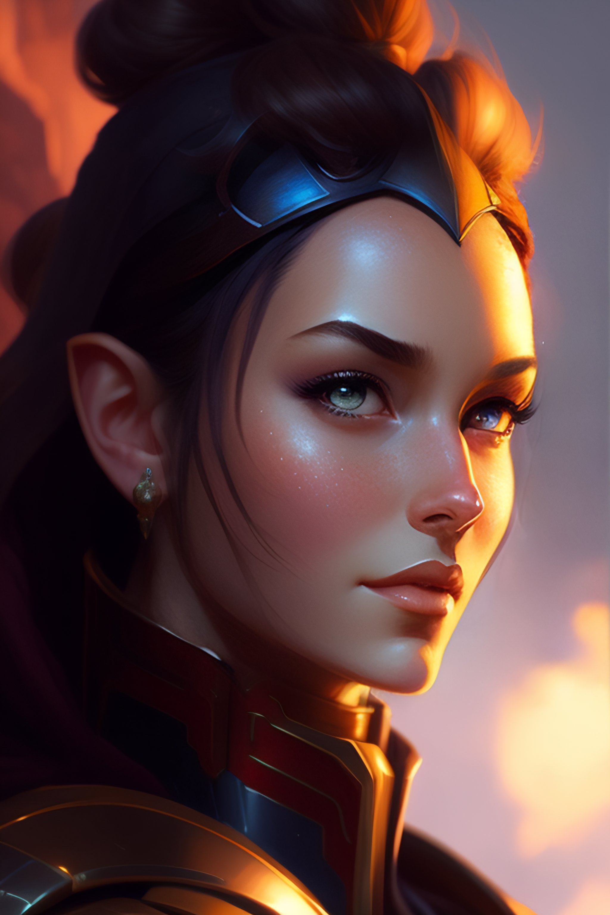 Lexica - Full potrait Ironman Iron Giant, Fire King, Elf Ascendant, by ...