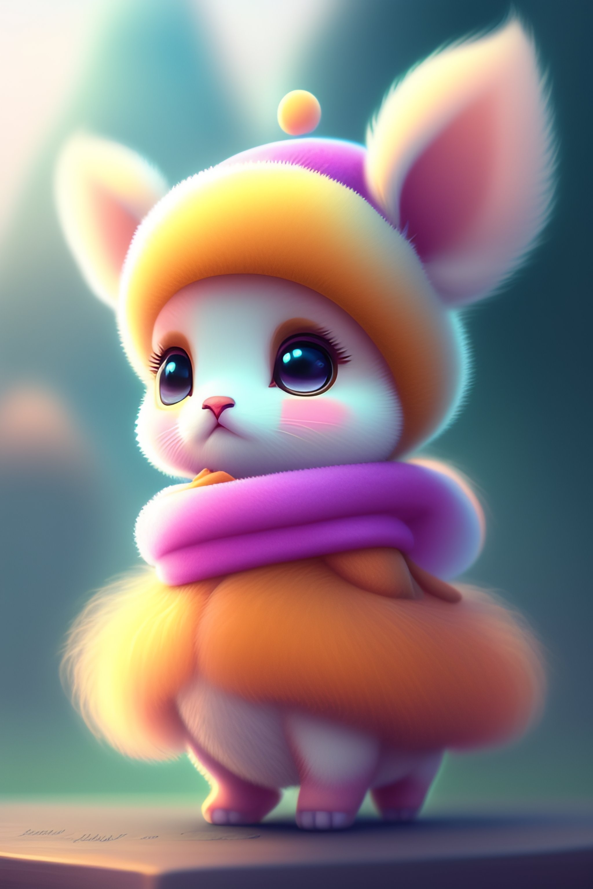 Lexica - Cute and adorable cartoon fluffy baby rhea, fantasy, dreamlike ...