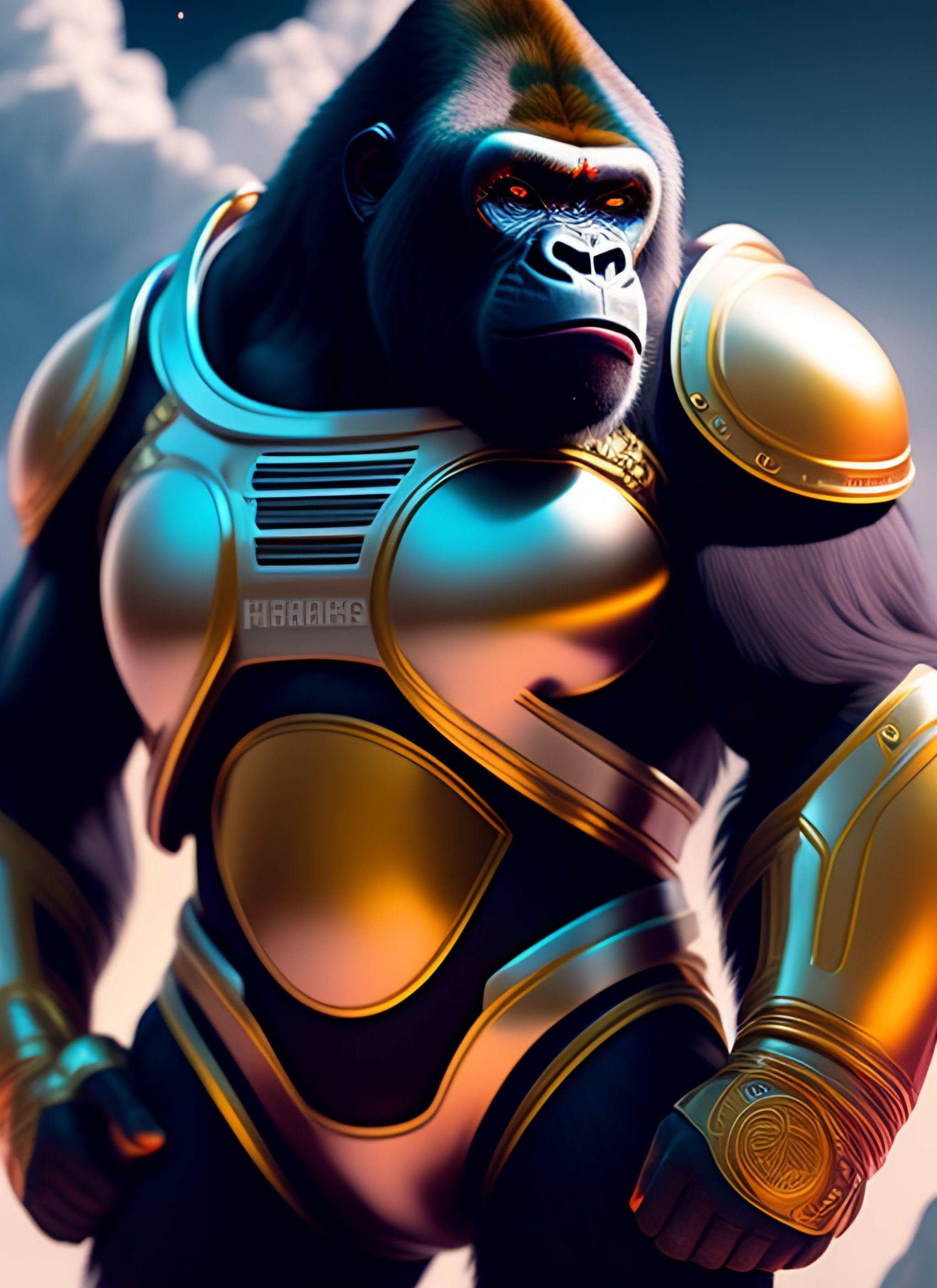 Lexica - Silverback gorilla in a astronaut suit and sanji, intricate, sanji, highly detailed ...