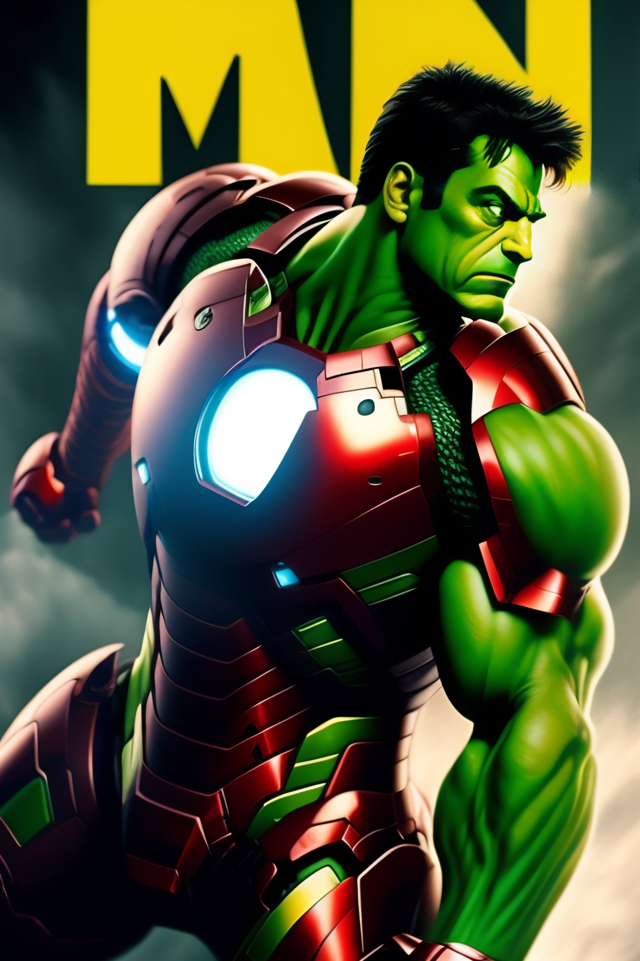 Lexica - Iron man versus Hulk, movie poster