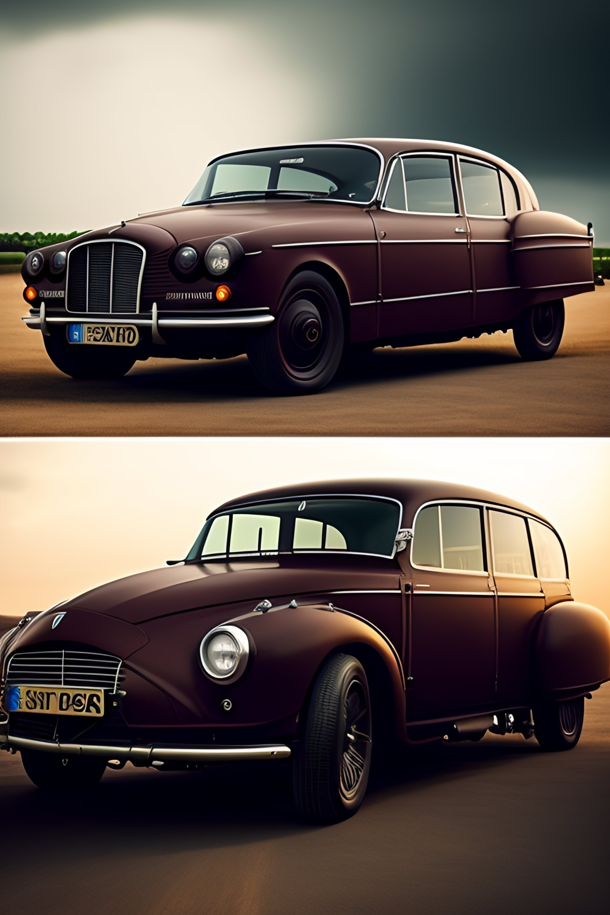 Lexica - Steampunk Volvo V60, a hundred years old.
