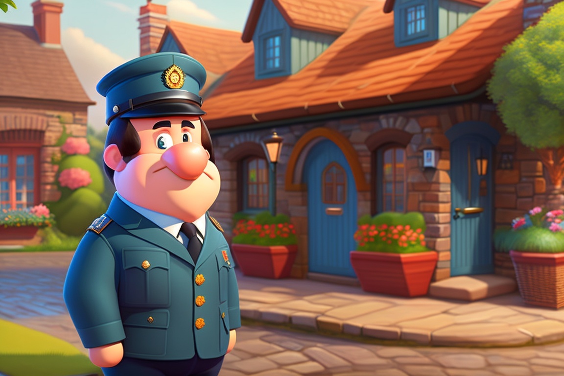 Lexica - English village, cartoon style, postman pat style, sharp focus ...