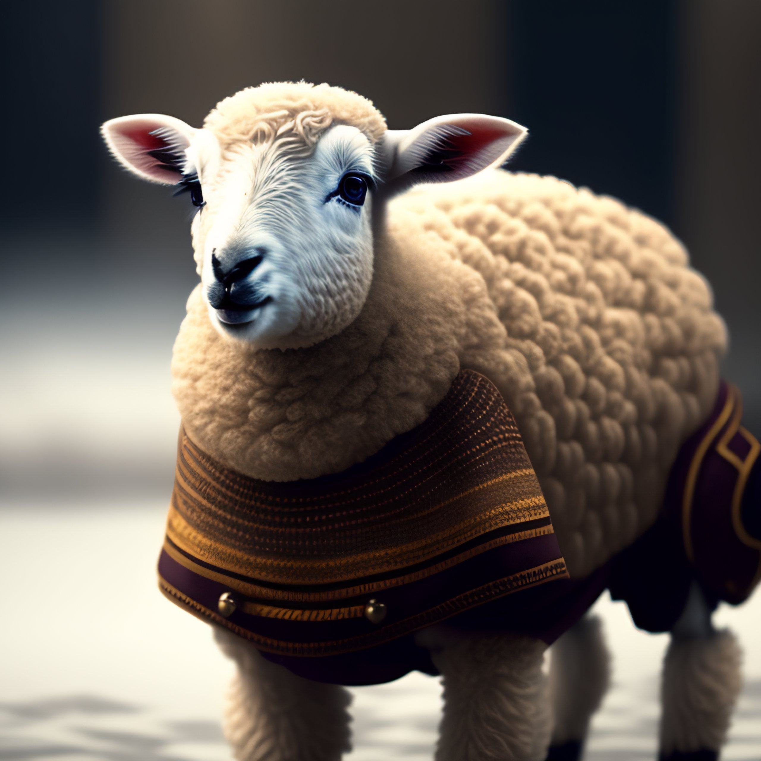 Lexica - A lamb robot IA intelligence, ex machina, dressed like a ...