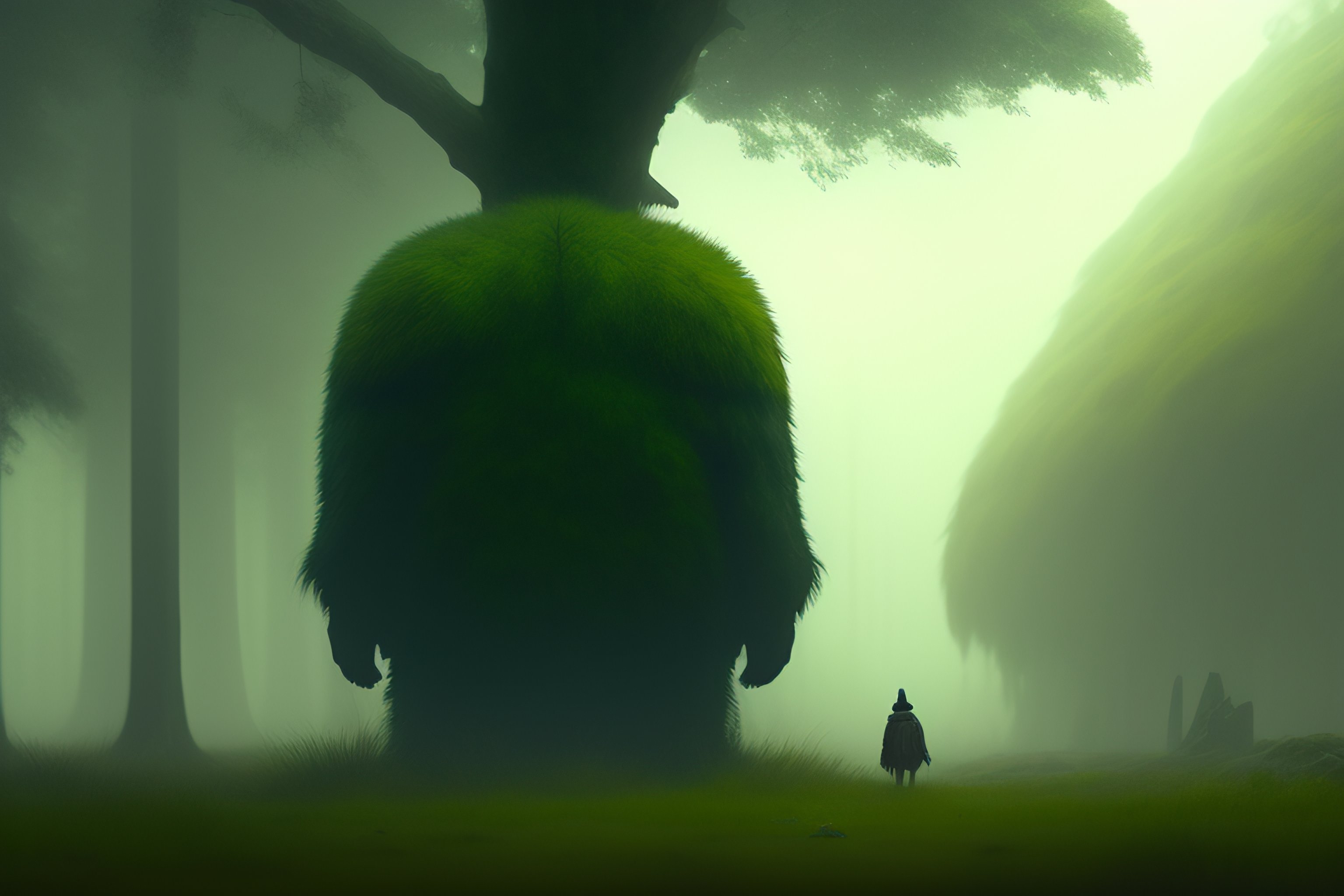 Lexica - A portrait of an exhausted bipedal green monster, dark fantasy ...