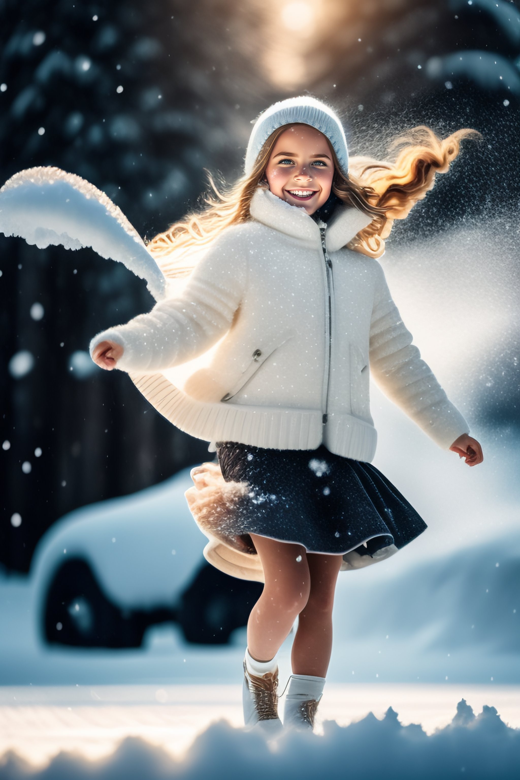 Lexica - A girl dancing in snow
