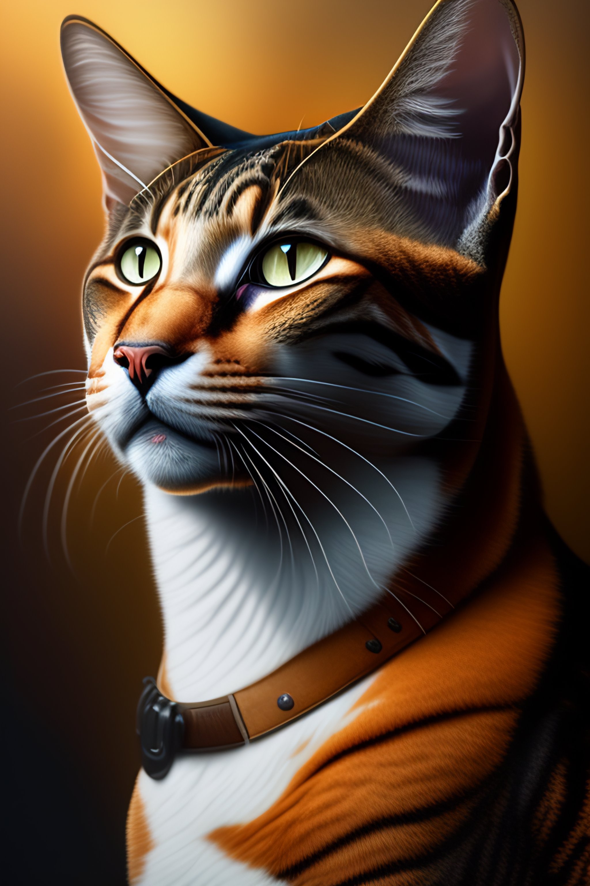 Lexica - Create an half man half cat portrait